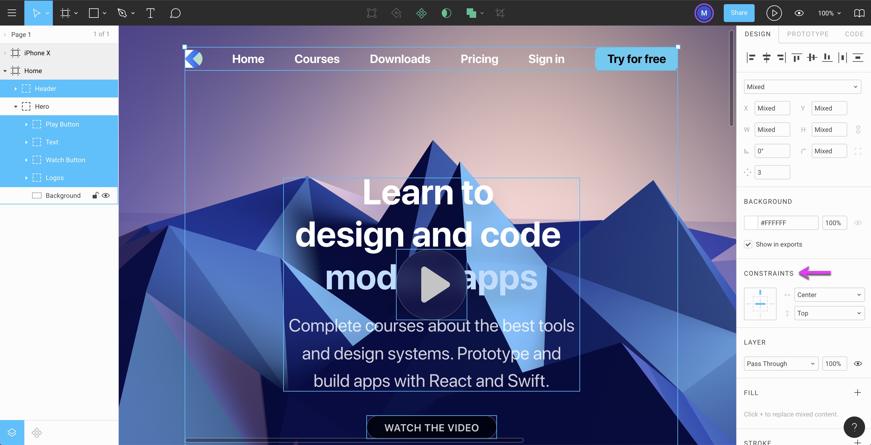 Constraints and Adaptive Layout - Design System in Figma - Design+Code Constraints and Adaptive Layout - Design System in Figma - Design+Code