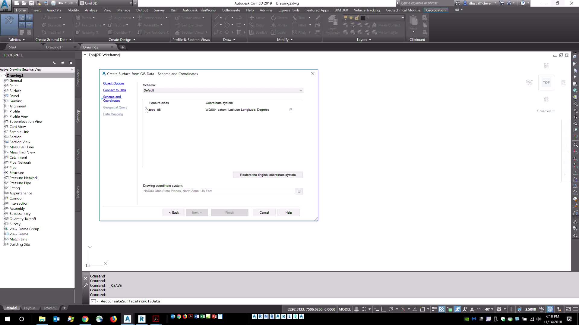 Civil And Survey Workflows Utilizing The Architecture Engineering And Construction Collection