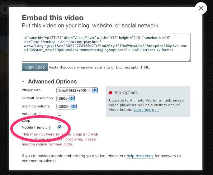 Html5 Embed Codes For Mobile Friendly Video Animoto