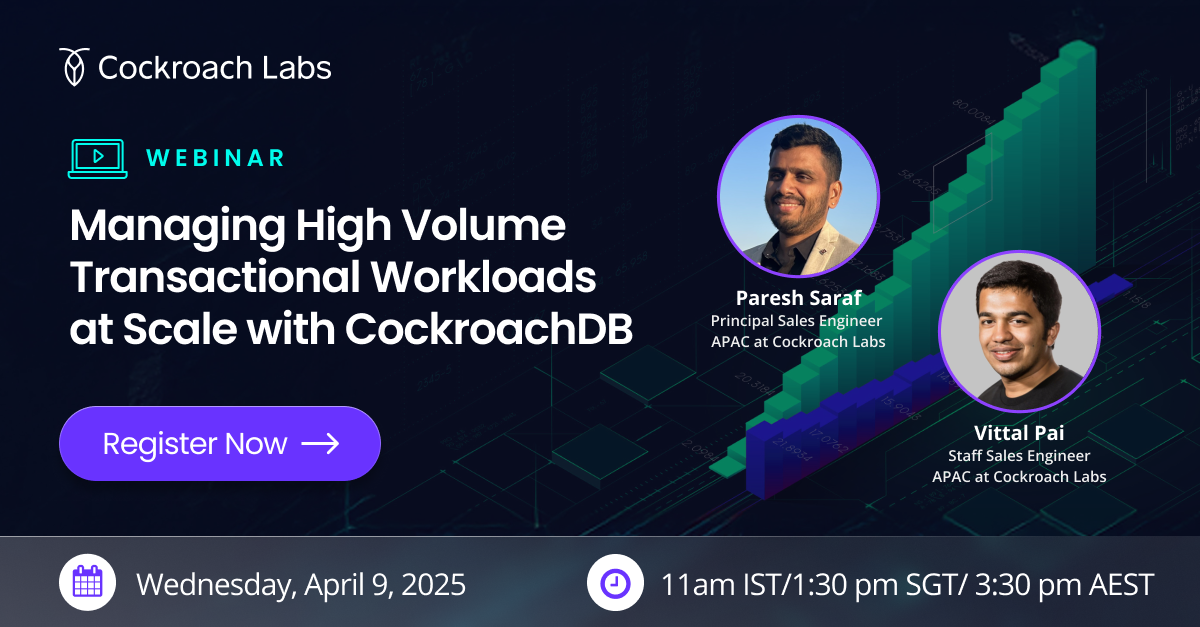 Webinar | Managing High Volume Transactional Workloads at Scale with ...