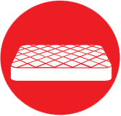 Do not spray or pour harsh cleaning material directly on the mattress