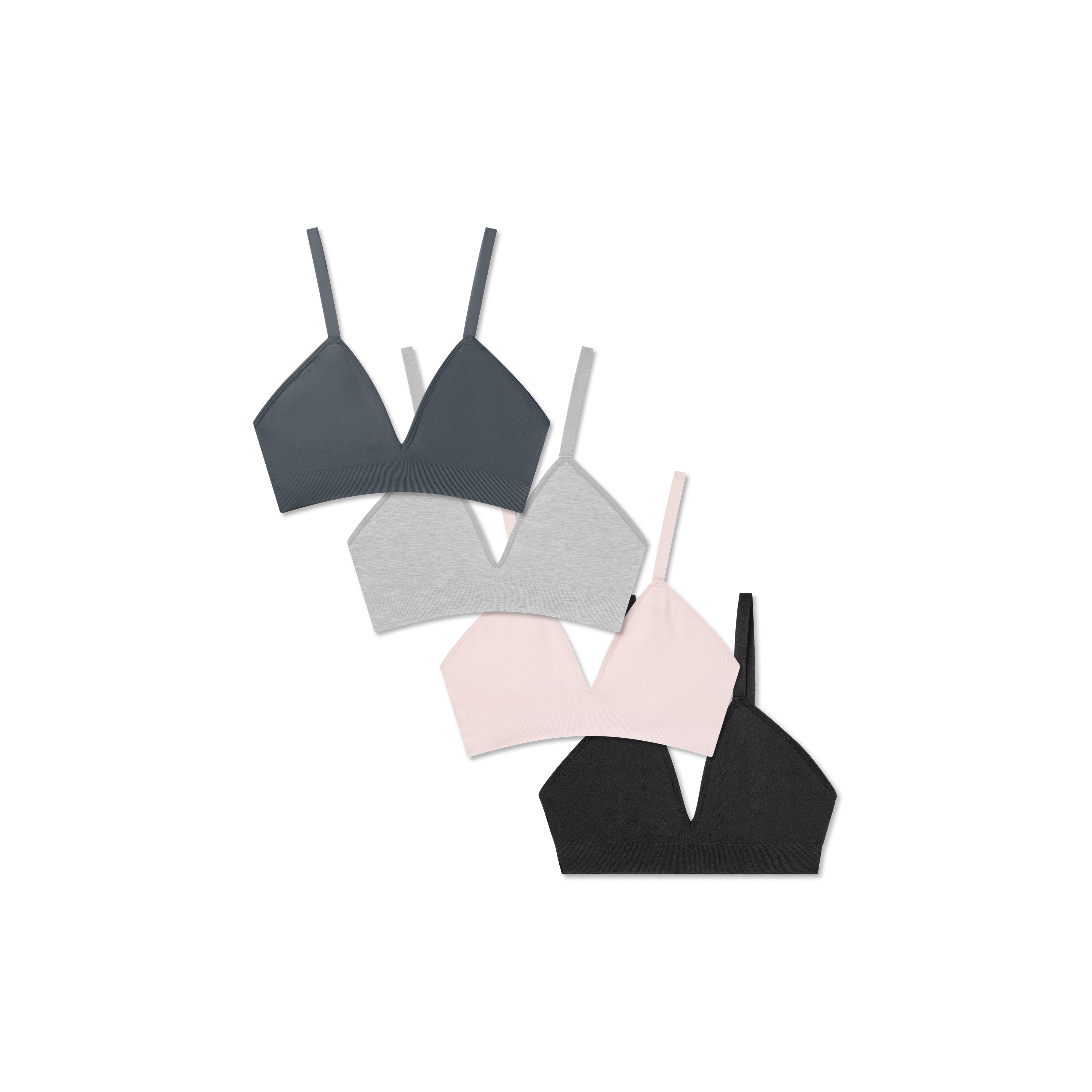 Women's Seamless Triangle Bralette 4-Pack - Bombas