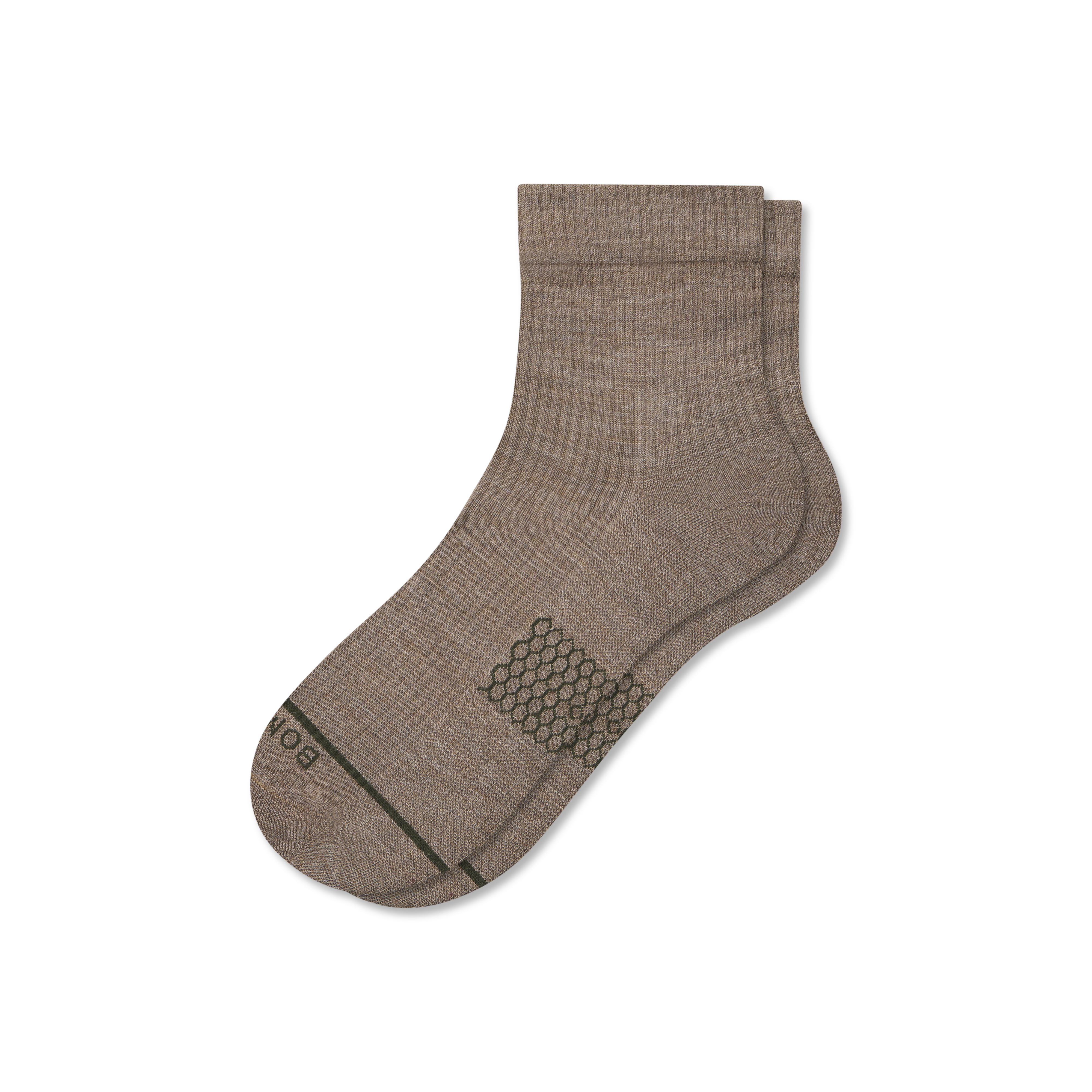 Men's Merino Wool Blend Modern Rib Quarter Socks - Bombas