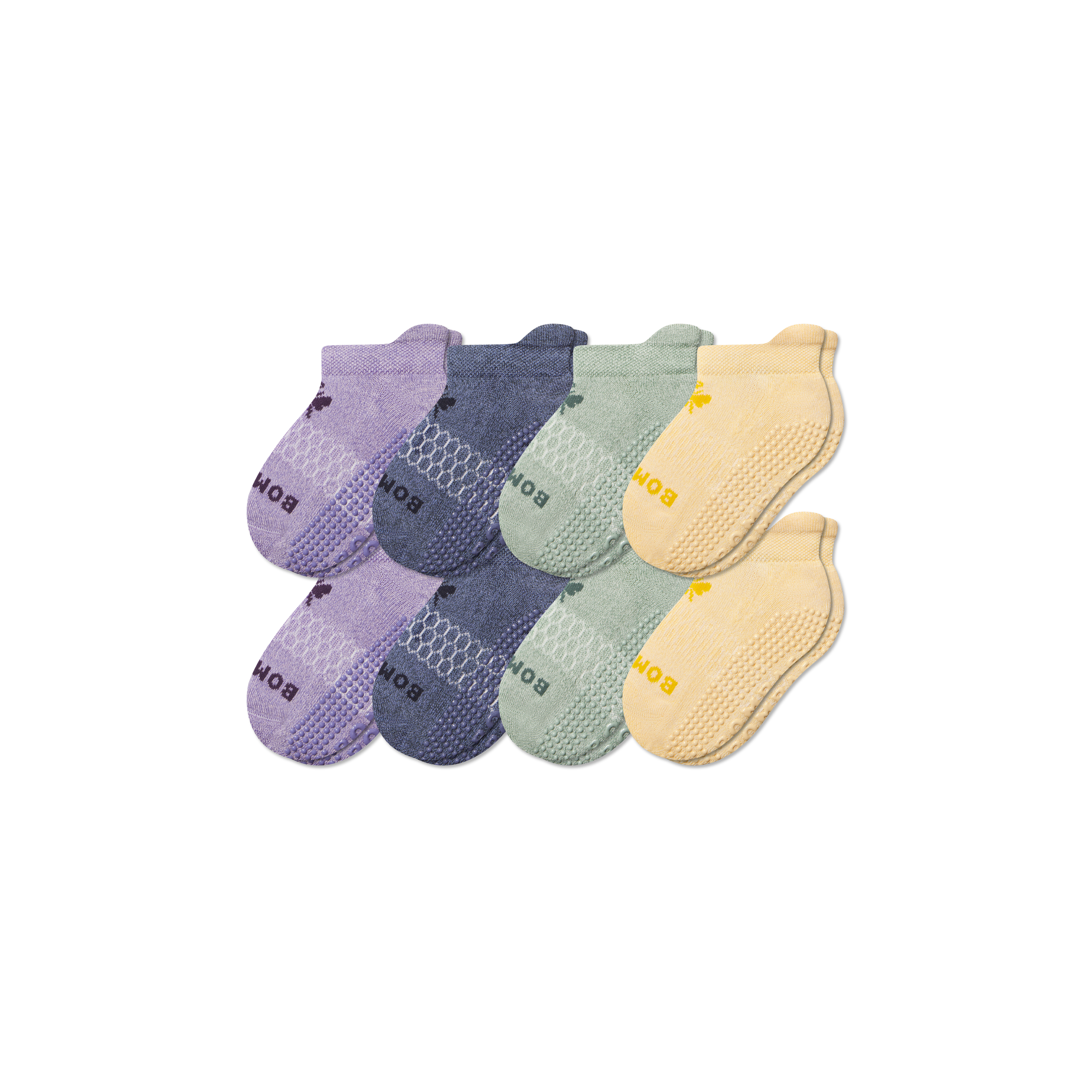 Junior Marl Gripper Ankle Sock 8-Pack - Bombas