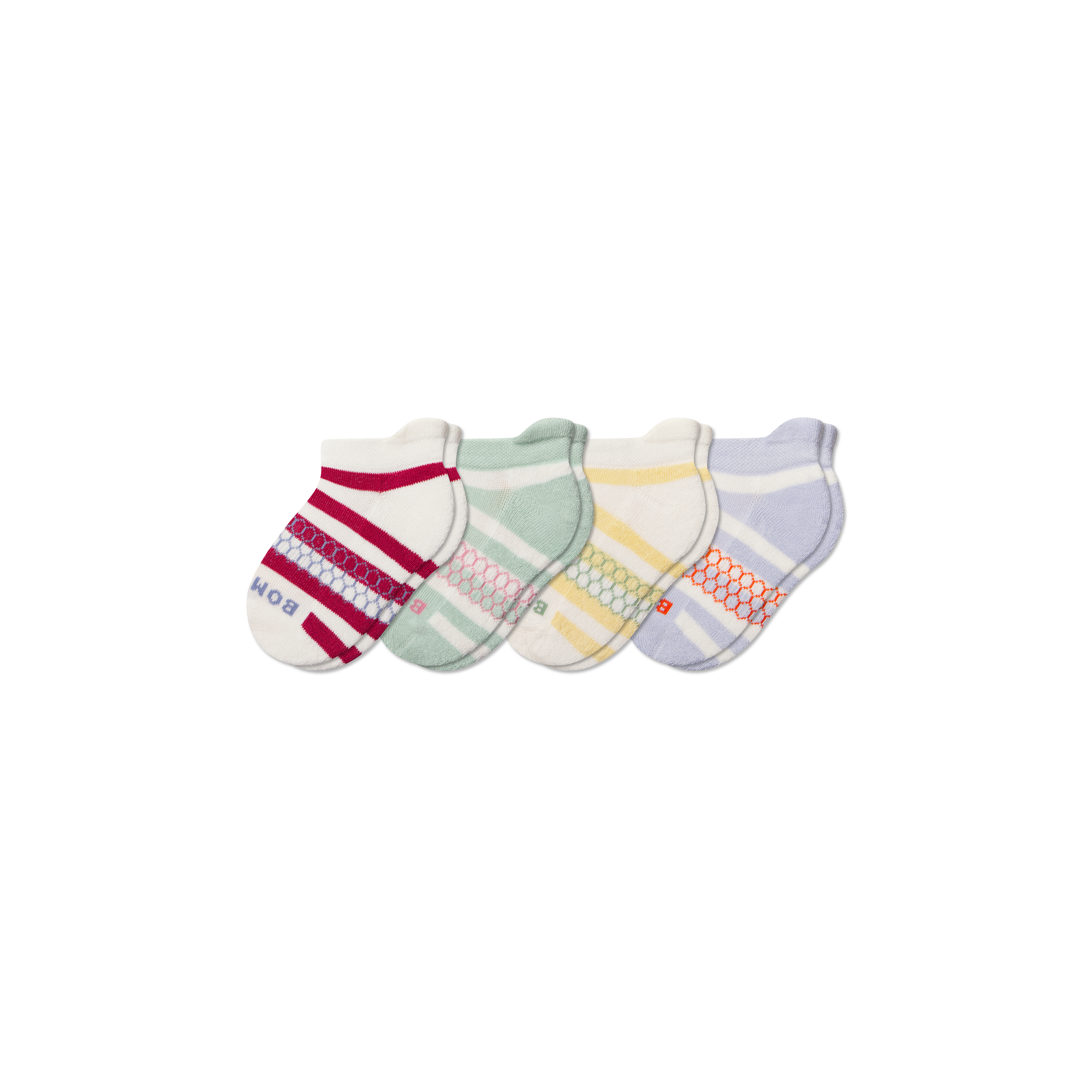 Junior Stripes Ankle Sock 4-Pack - Bombas