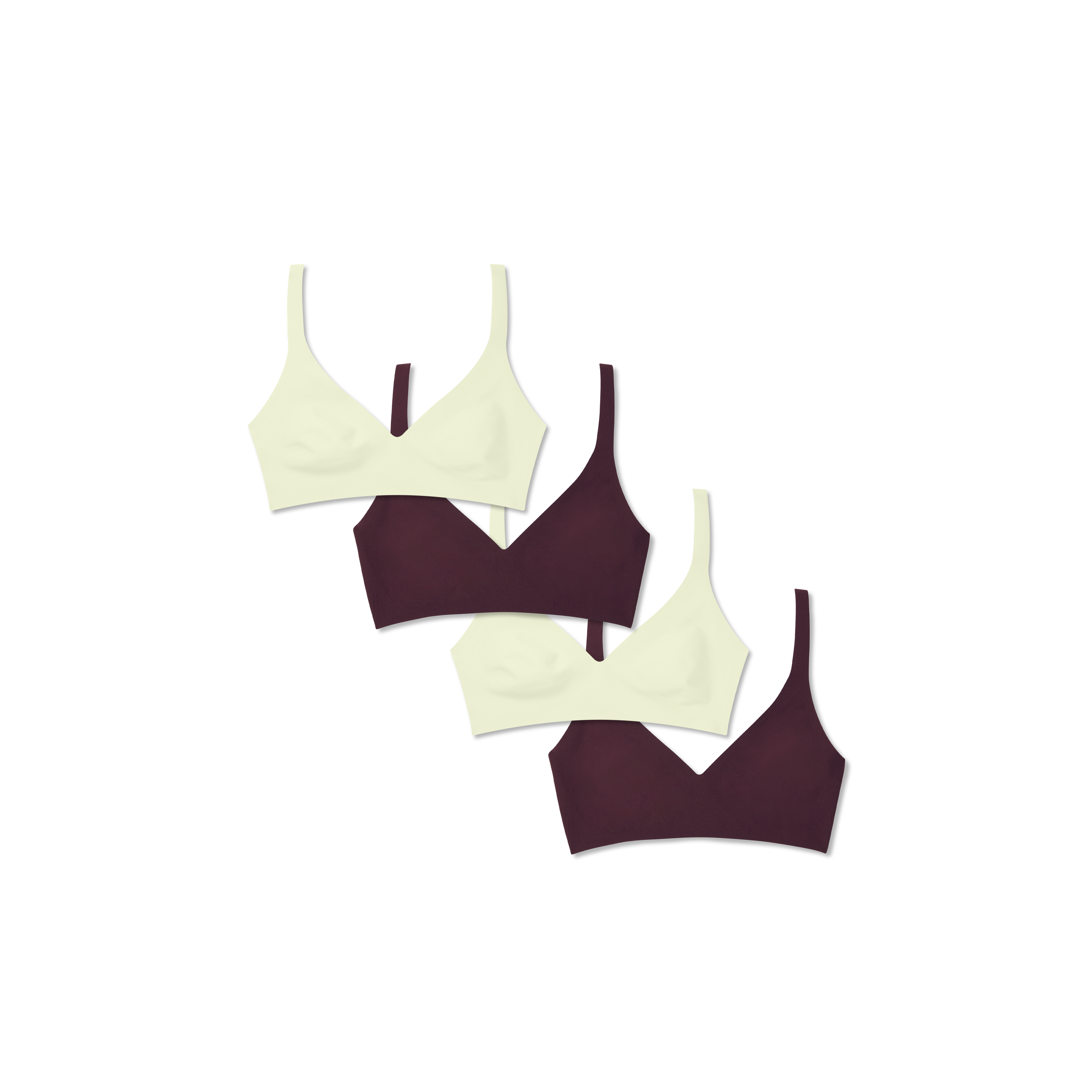 Women’s No Show Plunge Bralette 4-Pack - Bombas