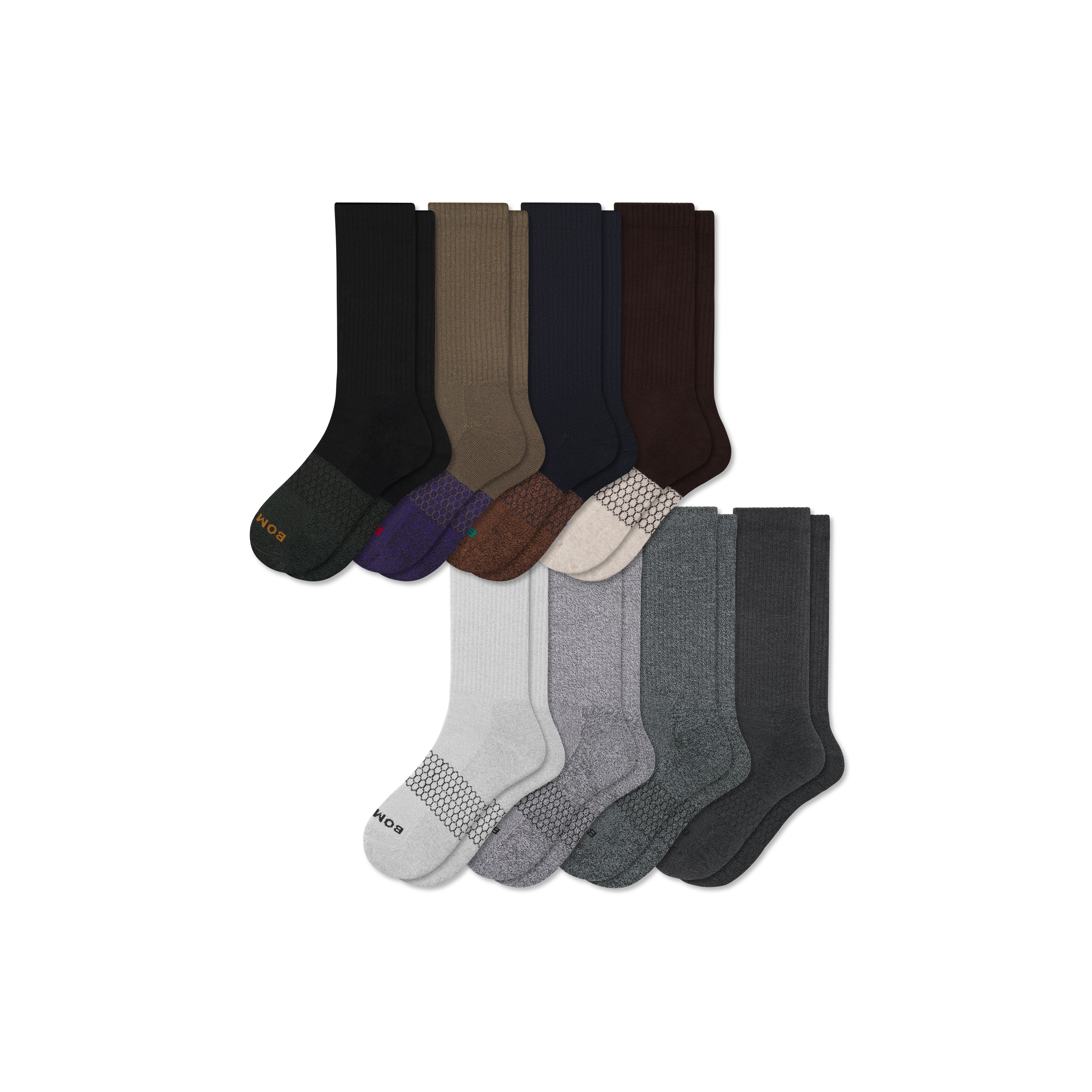 Men's Marl Calf Sock 8-Pack - Bombas