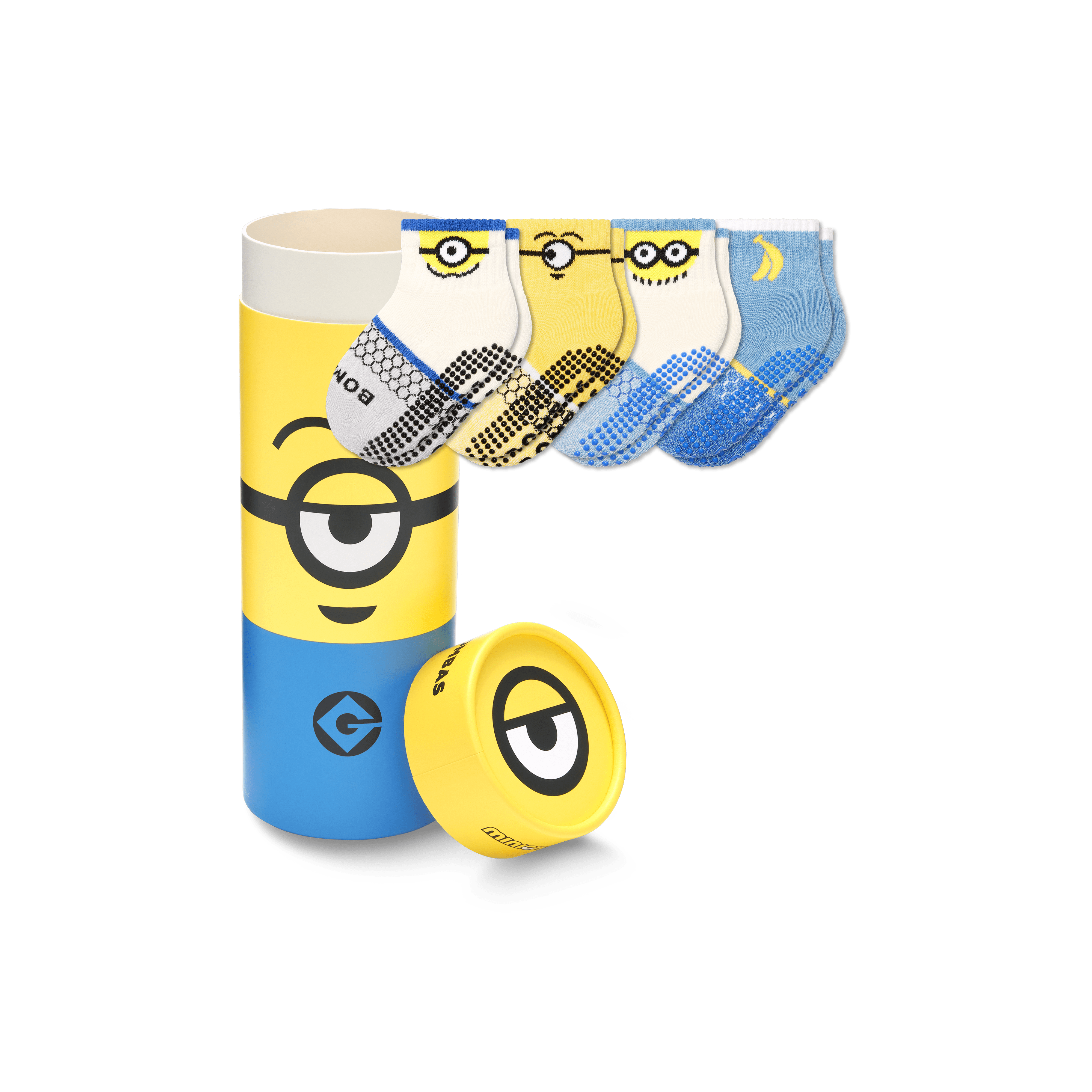 Toddler Minions Gripper Calf Sock 4-Pack Gift Box - Bombas