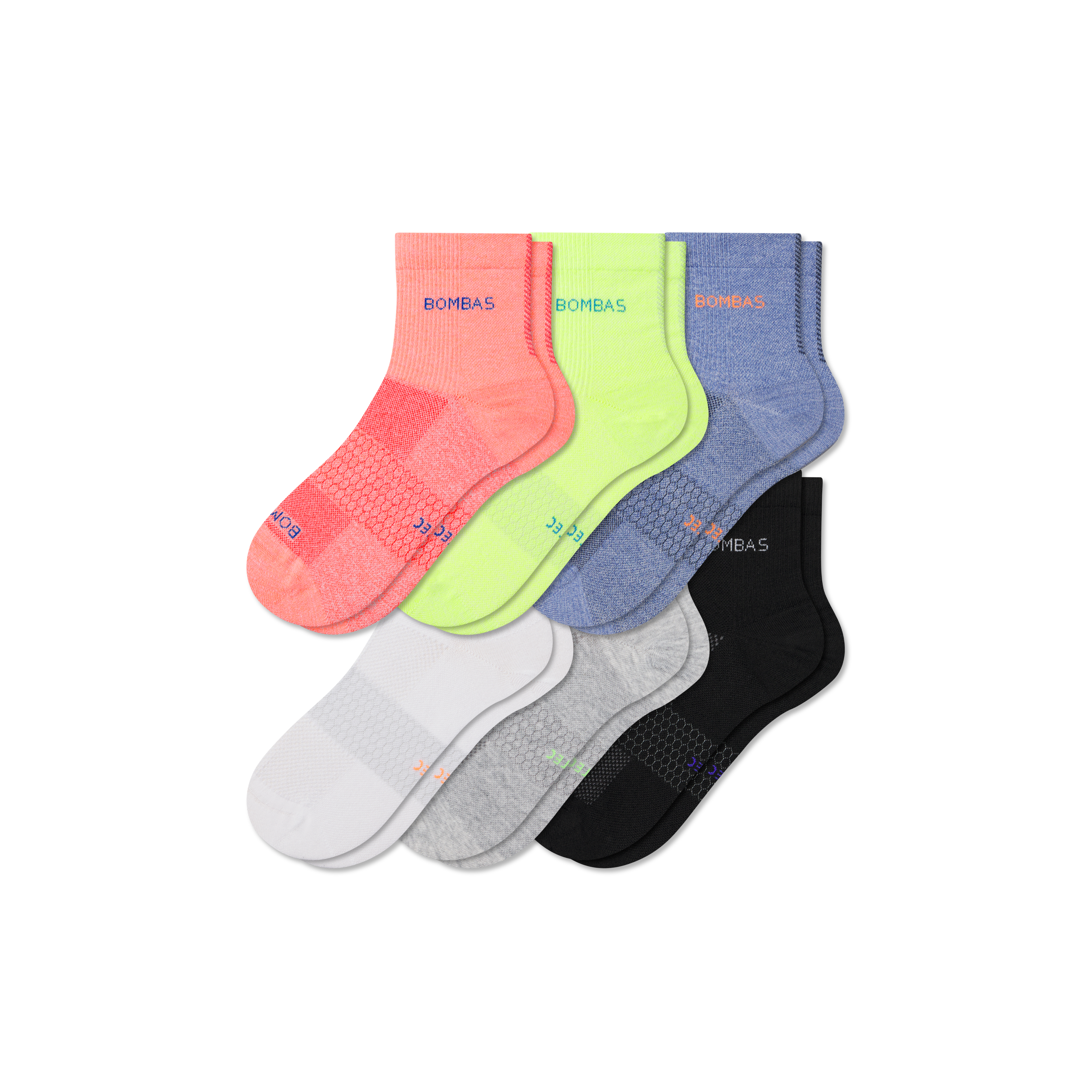 Women's UltraLite Sport Quarter Sock 6-Pack - Bombas