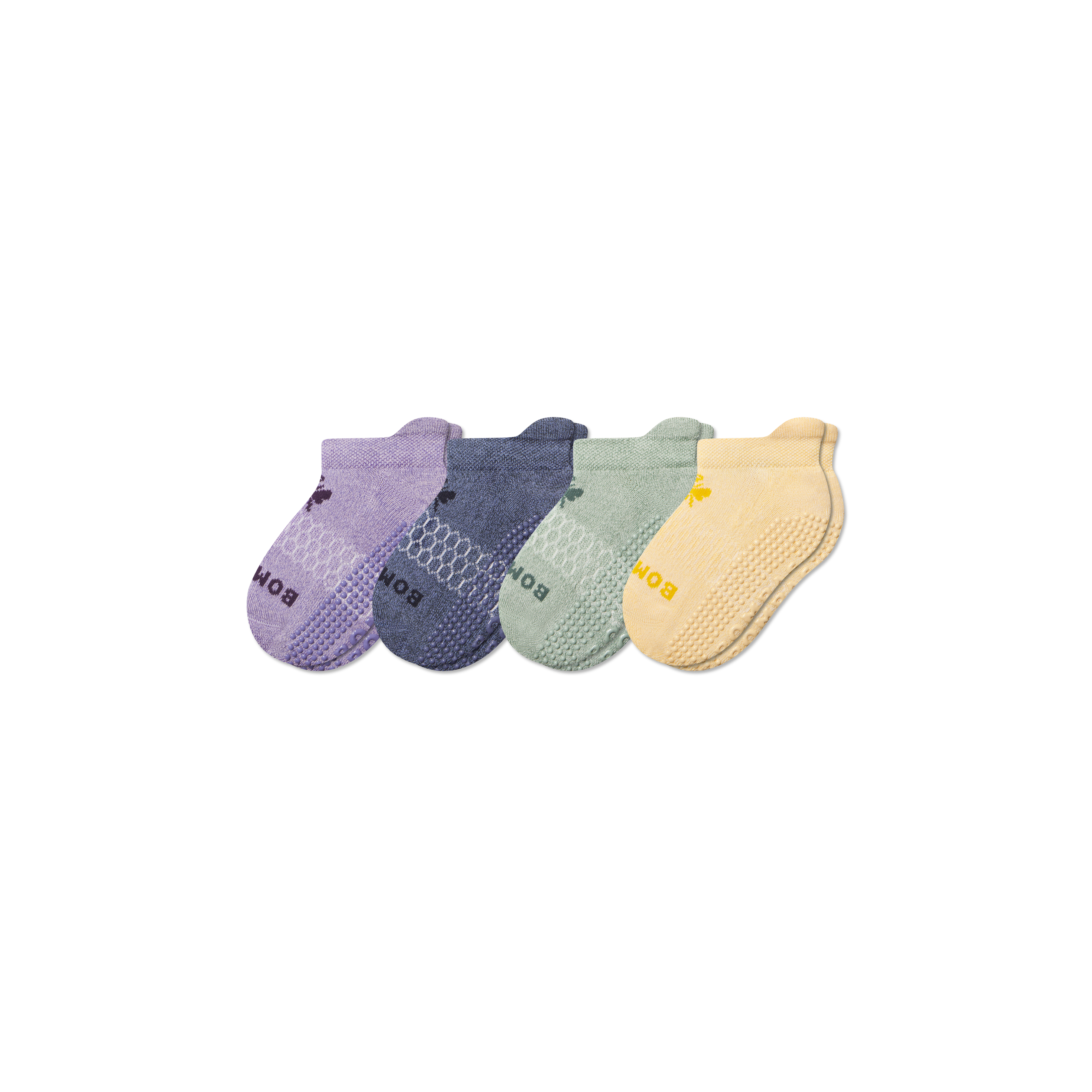 Junior Marl Gripper Ankle Sock 4-Pack - Bombas