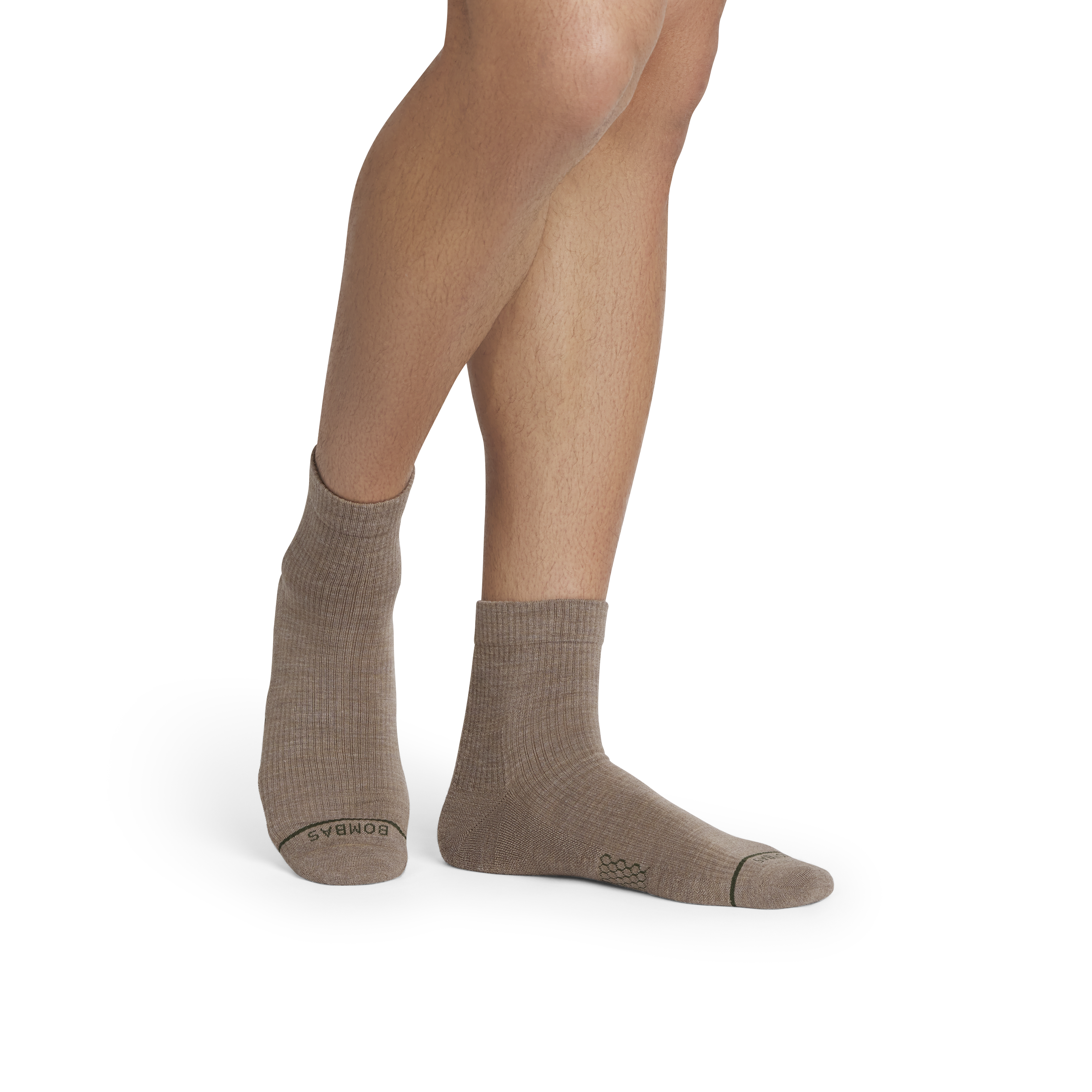 Men's Merino Wool Blend Modern Rib Quarter Socks - Bombas