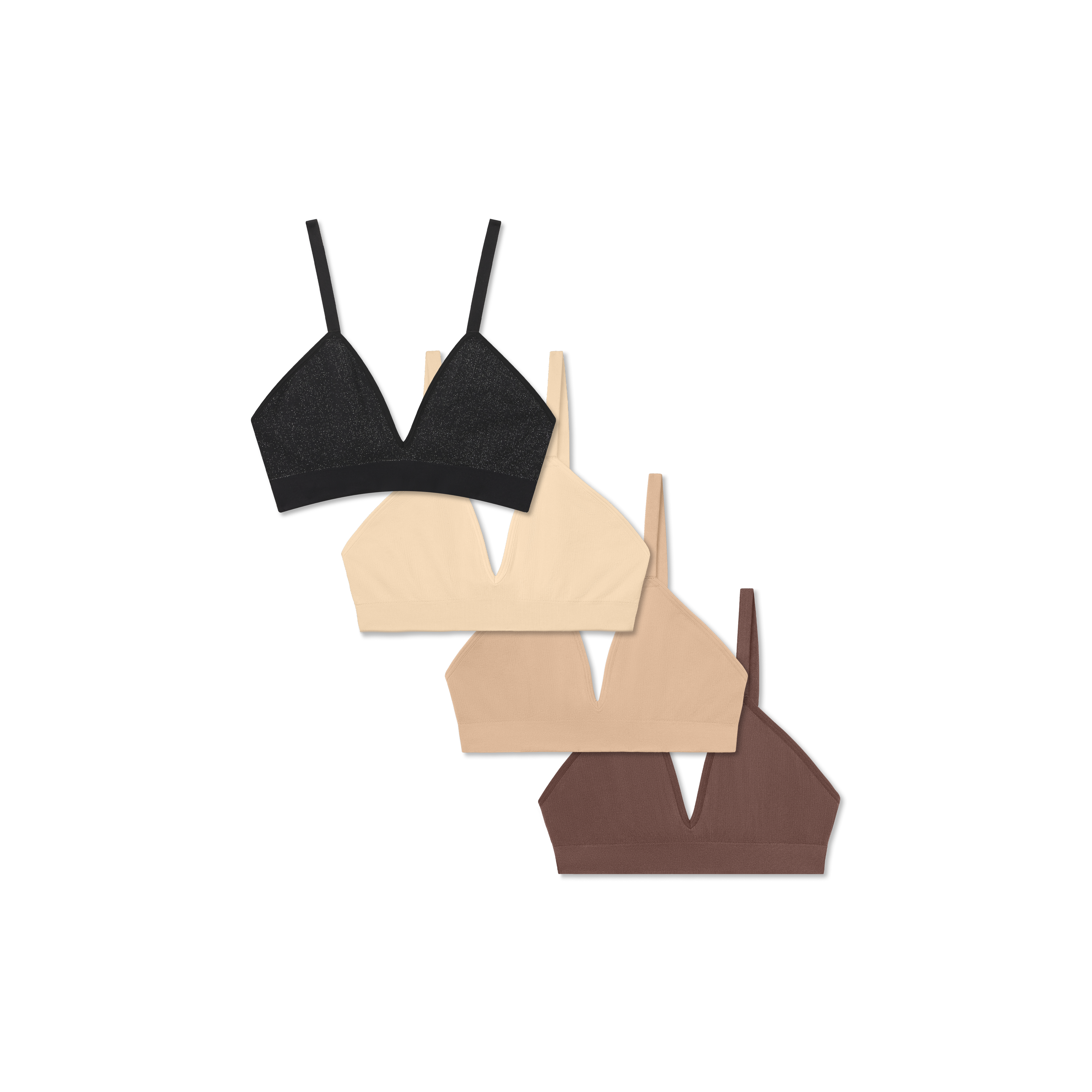 Women's Seamless Triangle Bralette 4-Pack - Bombas