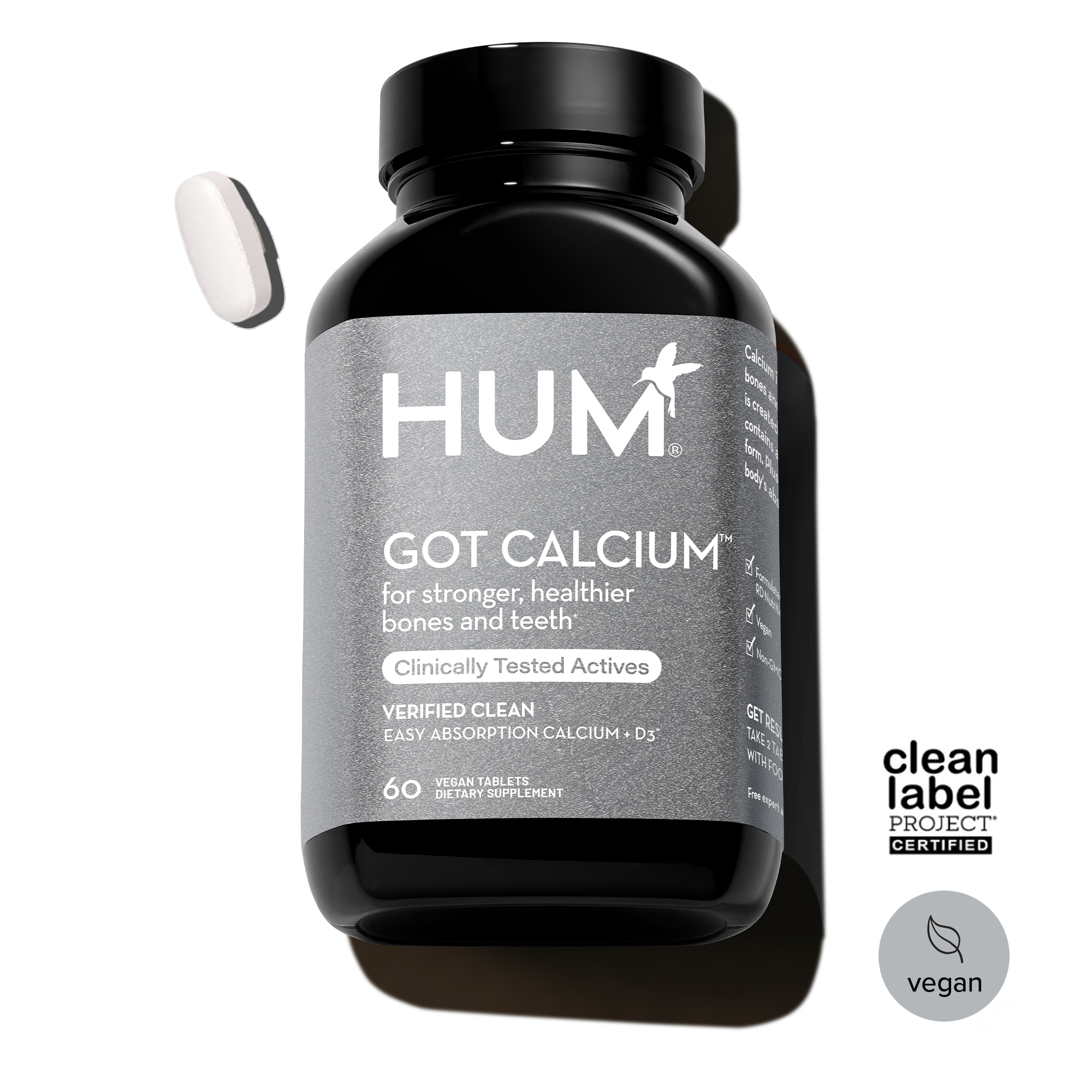 Got Calcium | Calcium Citrate with Vitamin D - HUM Nutrition