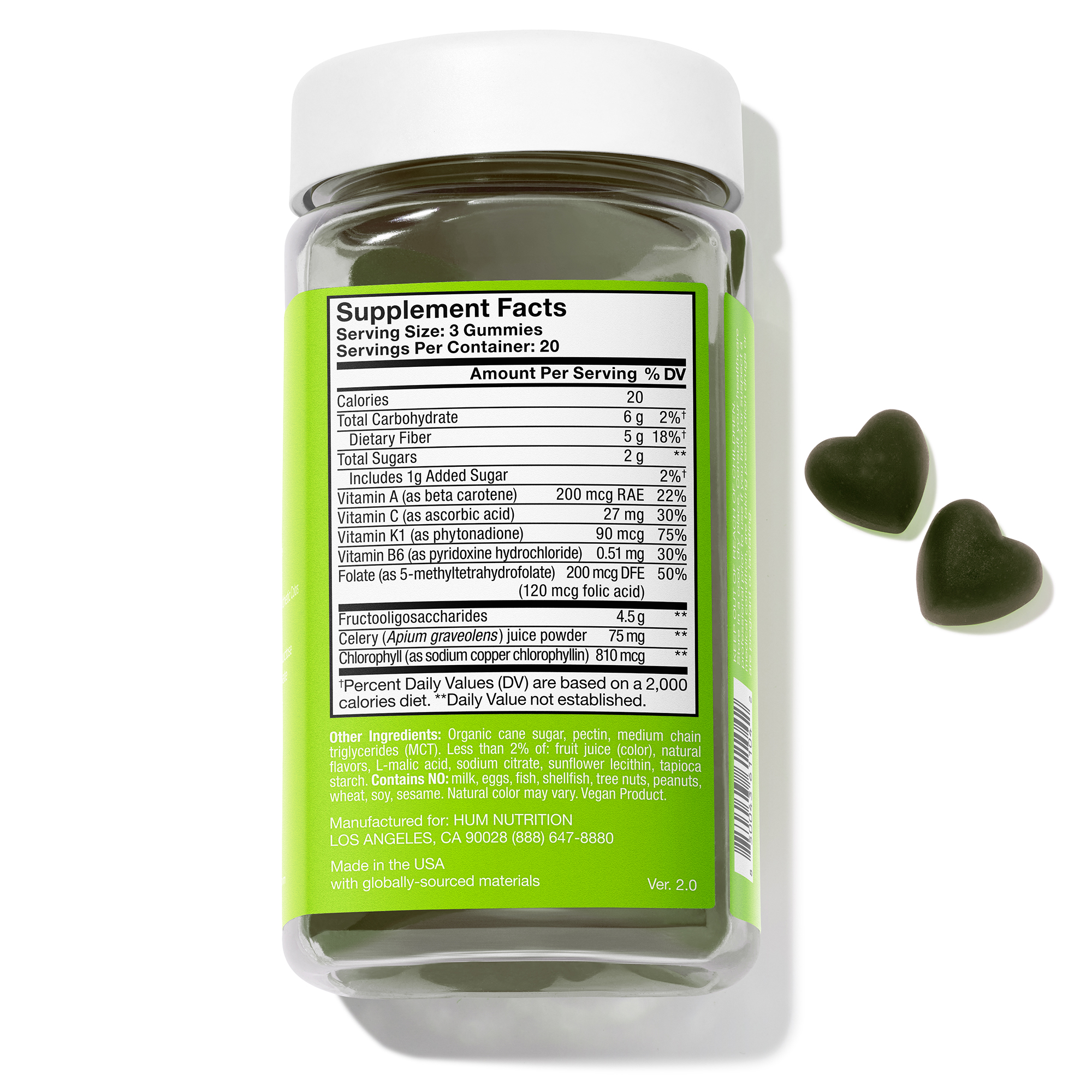 Celery Juice Fiber Gummies l Natural Detoxification - HUM Nutrition