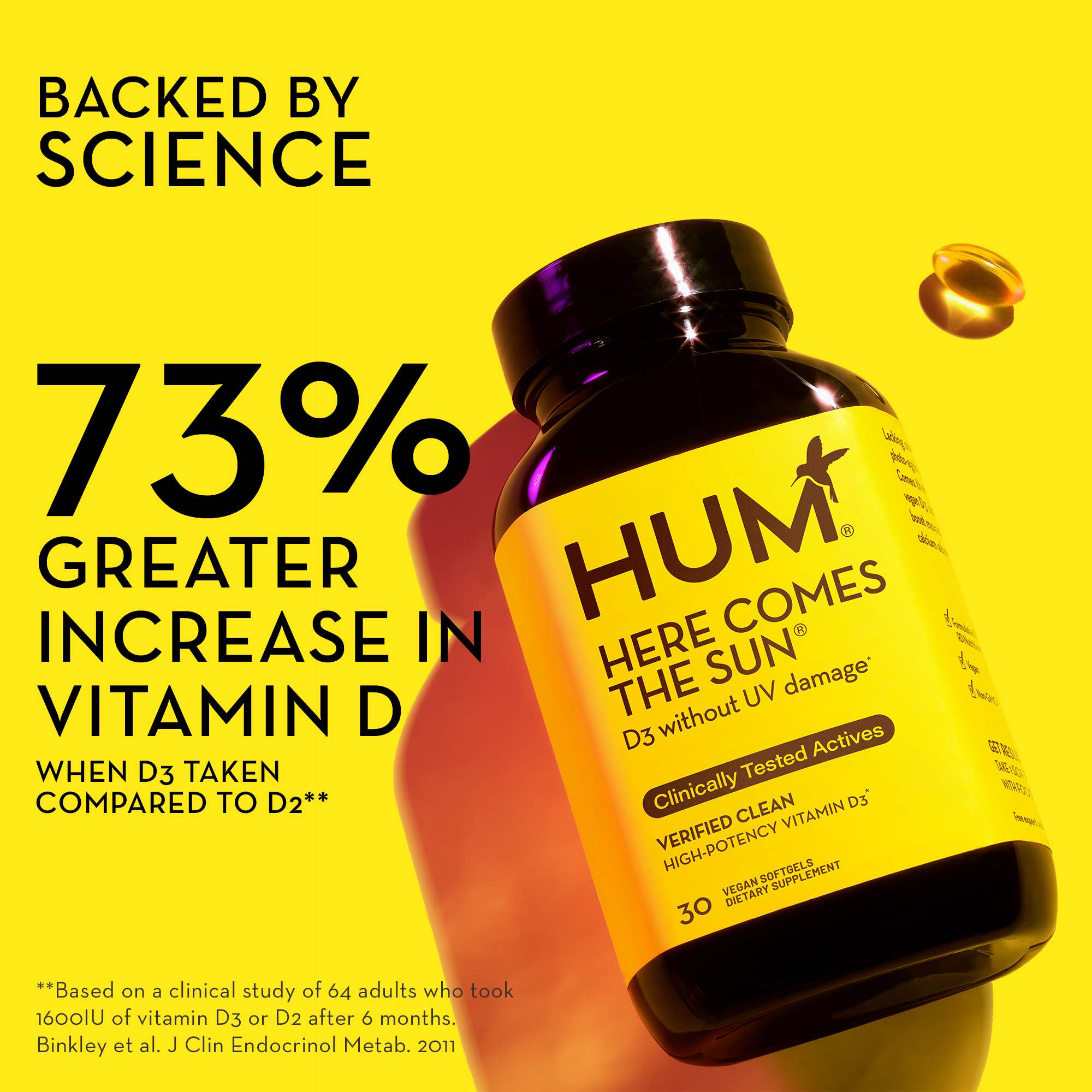 Here Comes the Sun | High Potency Vegan D3 Supplement - HUM Nutrition