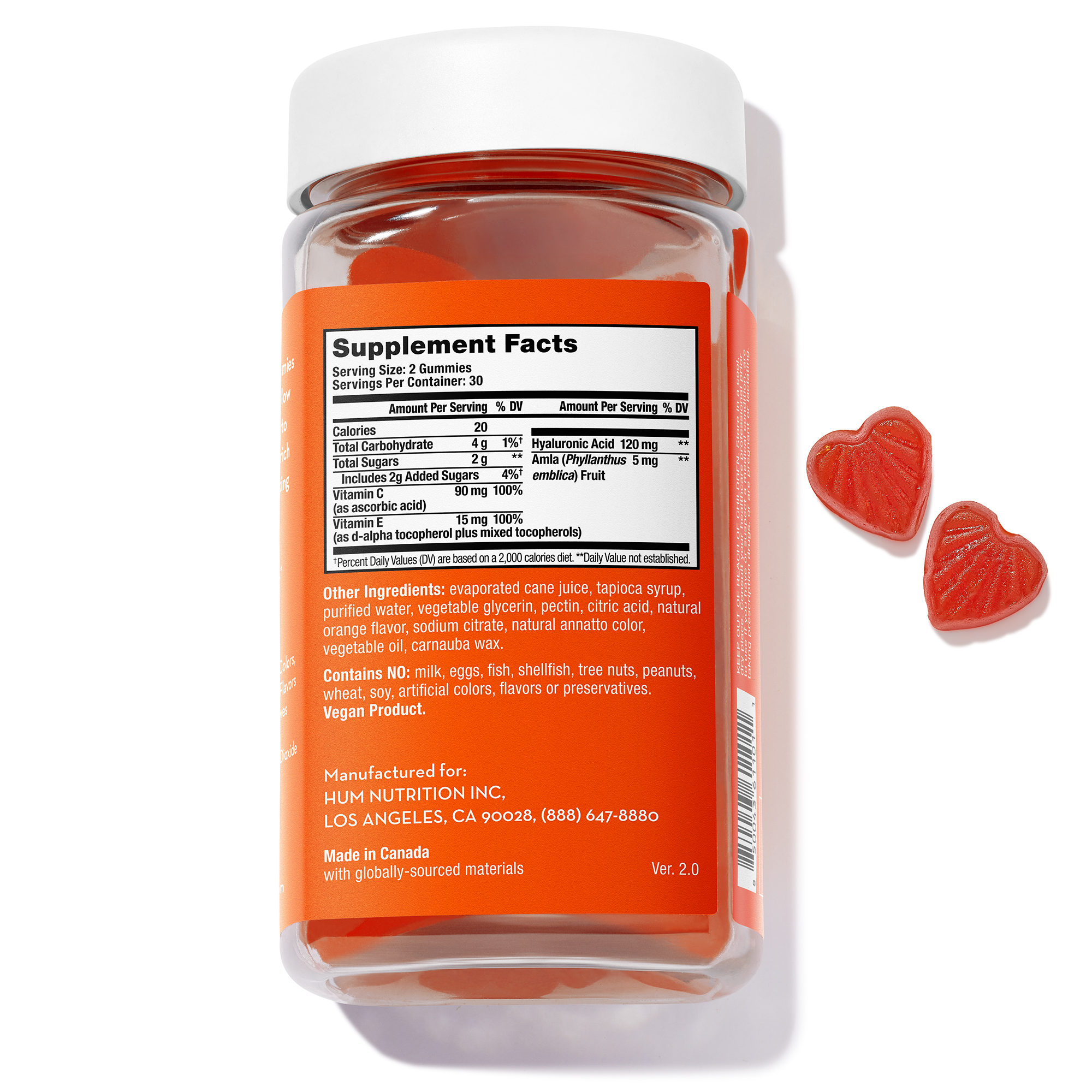 Vegan Gummy for Skin Hydration - Hyaluronic Glow Gummies - HUM Nutrition