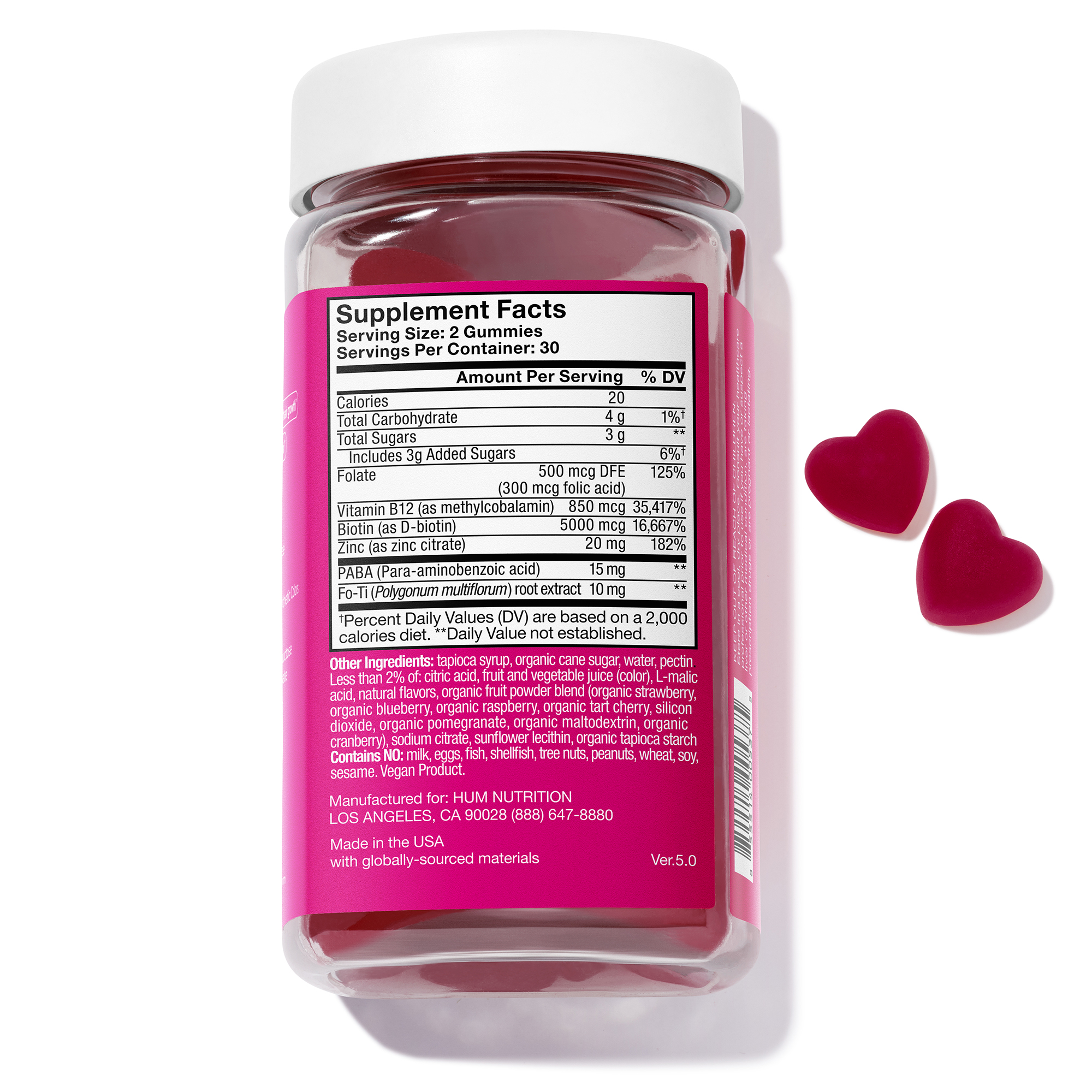 Hair Strong | Best Hair Growth Gummy Vitamin for Women - HUM Nutrition