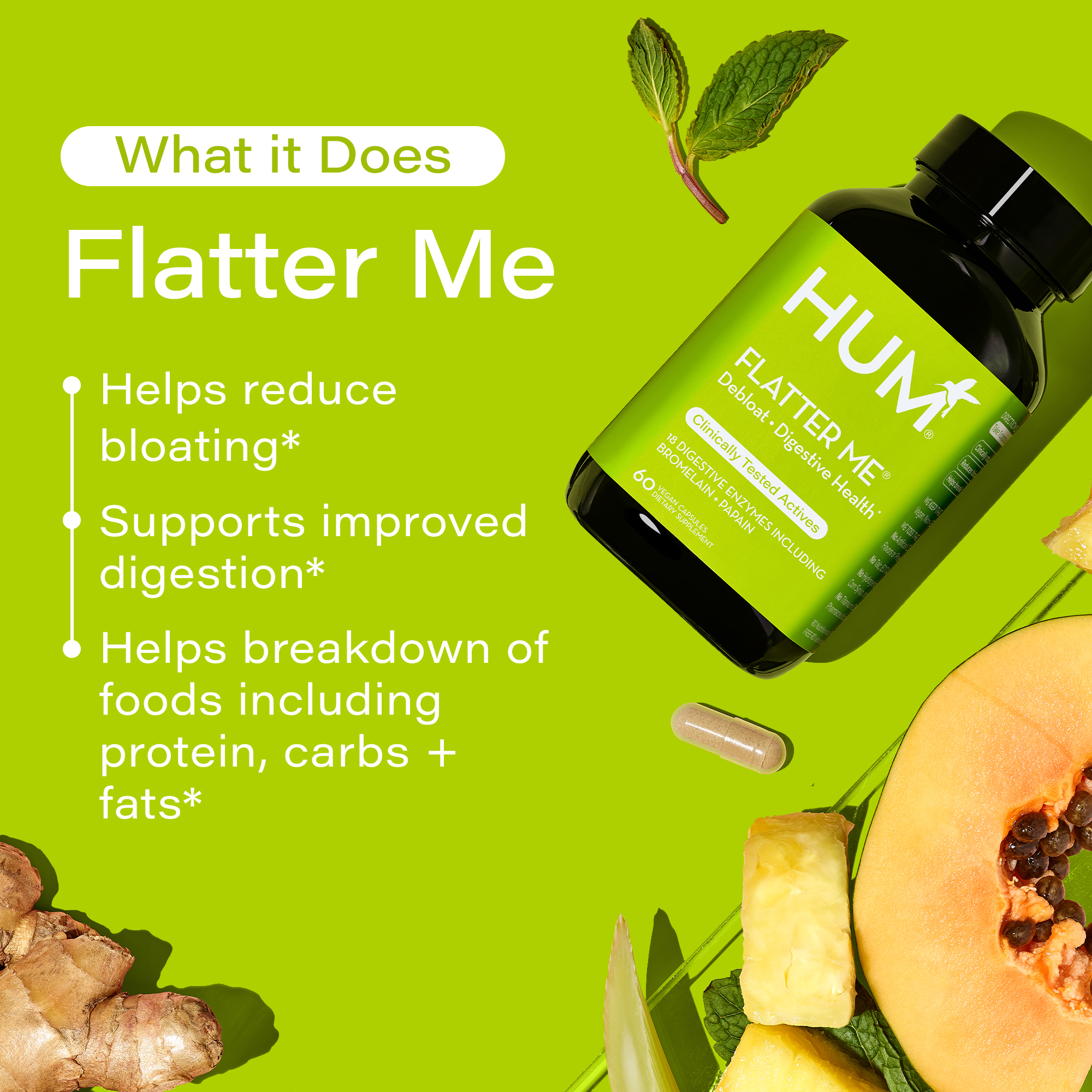 Flatter Me | Best Bloat Relief Supplement with Digestive Enzymes - HUM ...