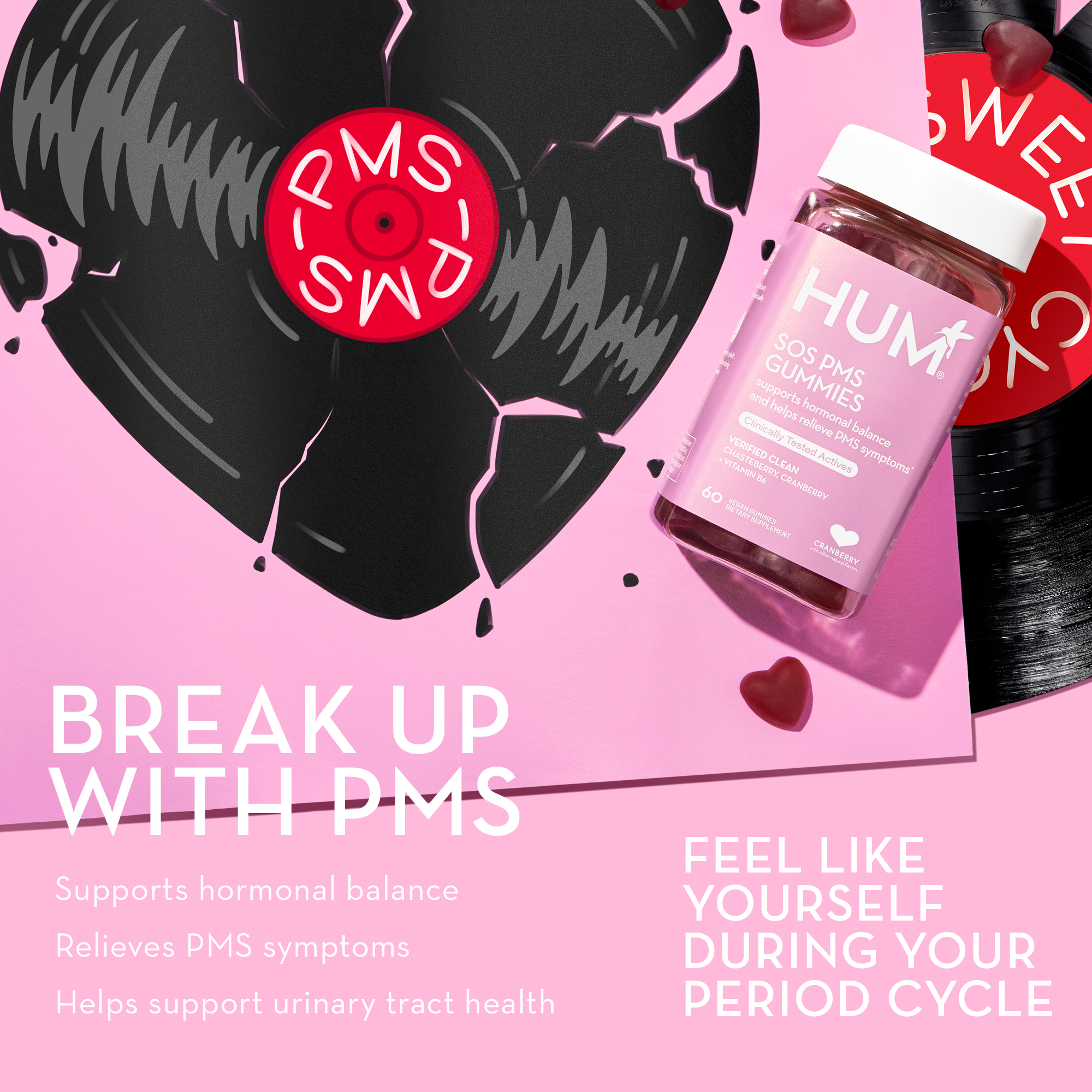 SOS PMS Gummies | PMS Symptoms Relief - HUM Nutrition