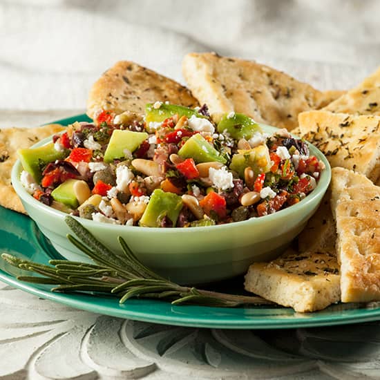 Mediterranean Avocado Dip and Pita Chips | Simplot Foods