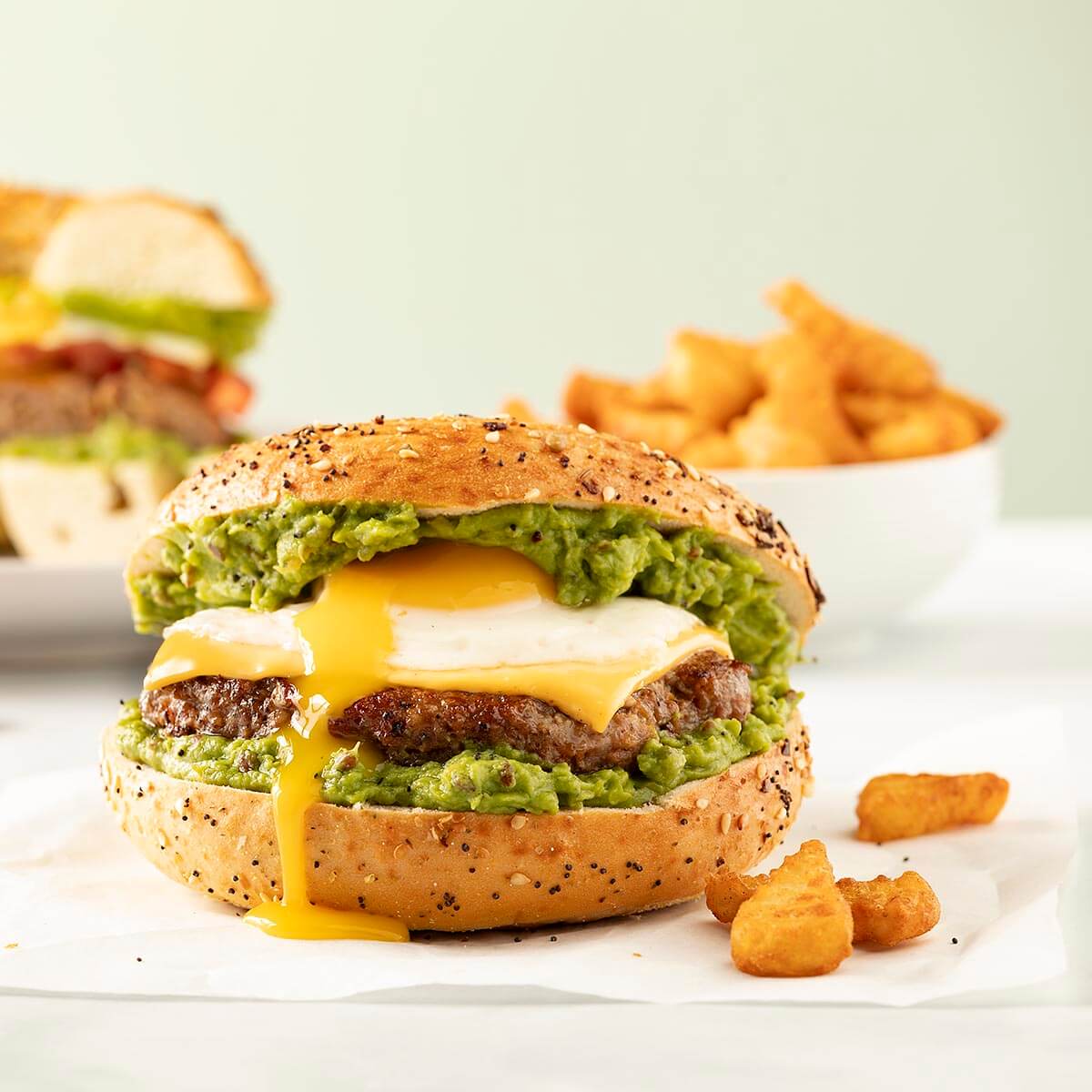 Everything Bagel Breakfast Bagel Sandwich | Simplot Foods