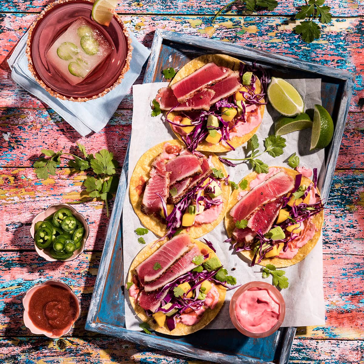 Pink Peppercorn Crusted Tuna Tacos | Simplot Foods