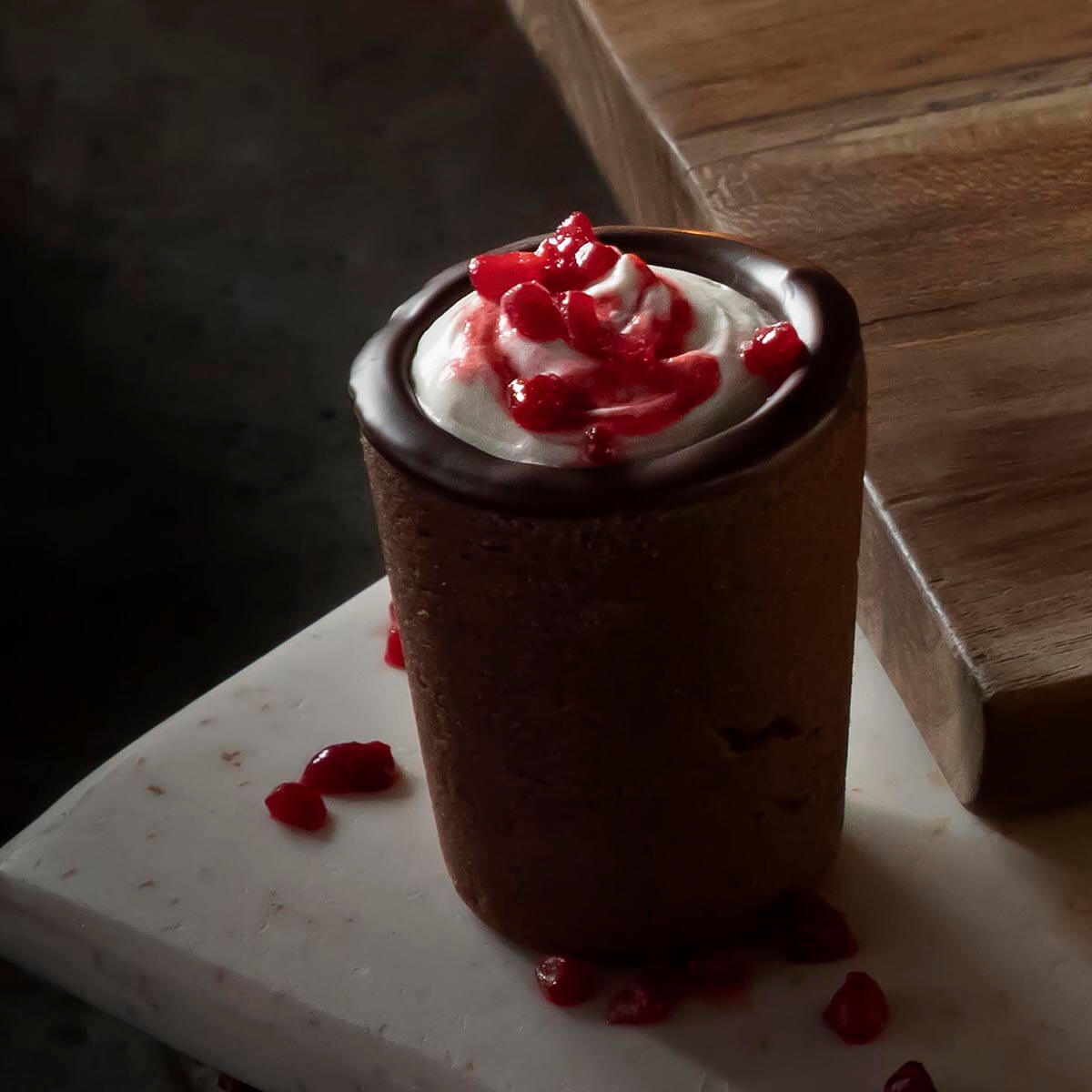 Chocolate Cookie Shot with Raspberry Filling | Simplot Foods