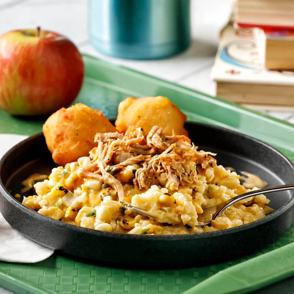 Cheesy Corn and Buffalo Chicken Bake | Simplot Foods