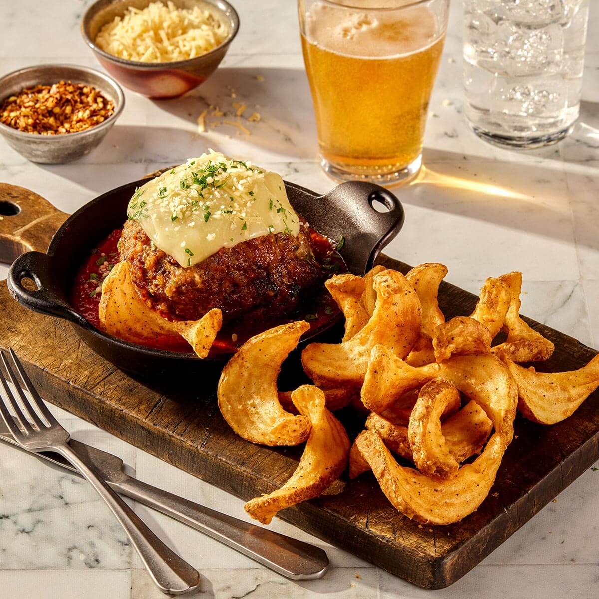 Jumbo Meatball with Sidewinders™ Fries | Simplot Food - USA