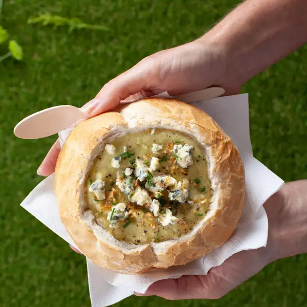 Broccoli & Blue Cheese Cob Loaf Soup Recipe | Simplot Food - Australia