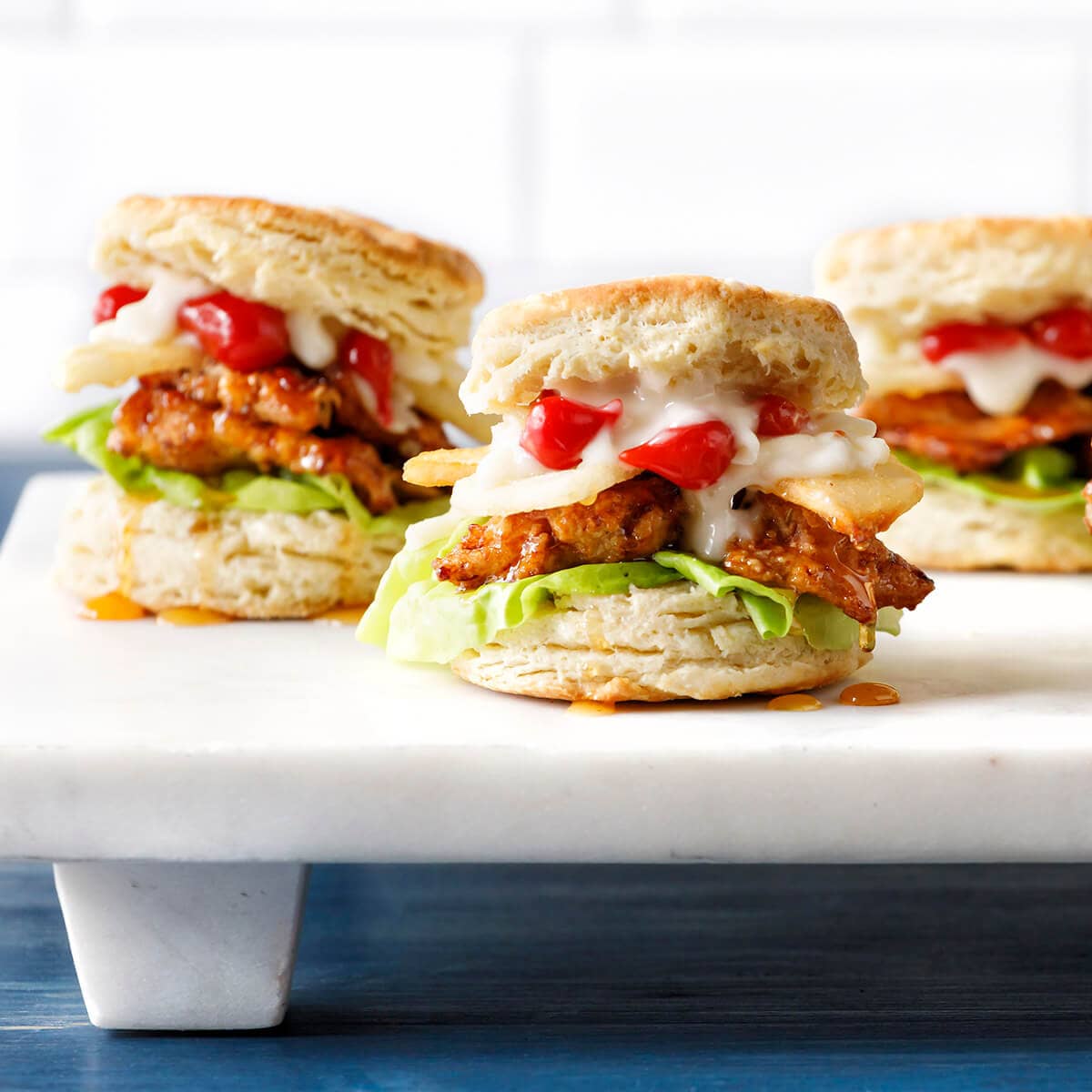 Vegan "Fried Chicken" Biscuit Sliders | Simplot Food - USA