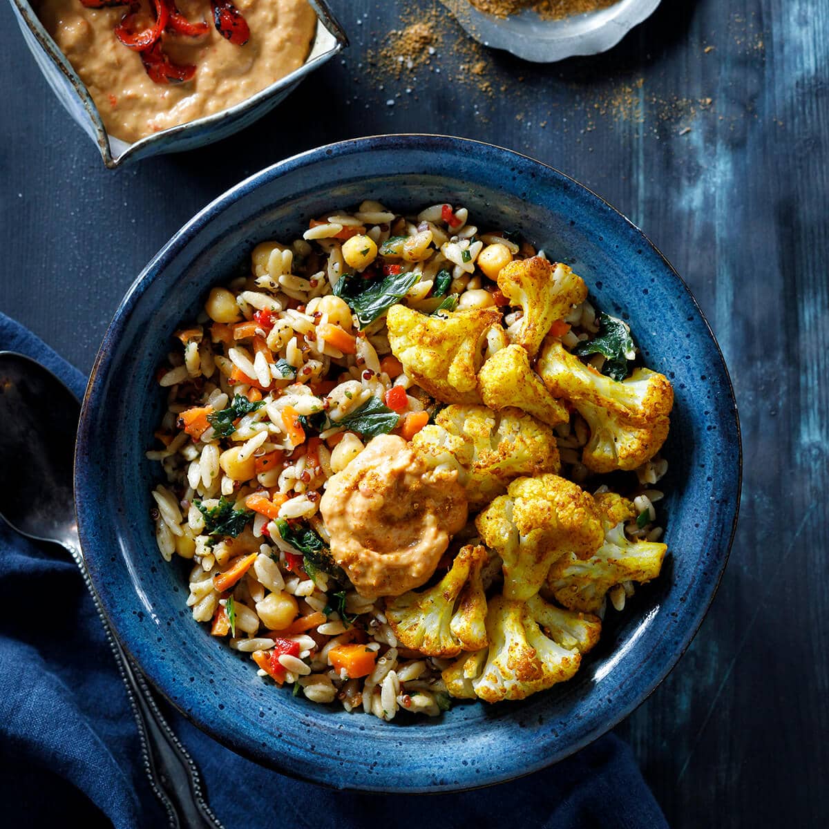 Multi-Grain Orzo, Chickpea, Kale and Roasted Cauliflower Bowl | Simplot ...