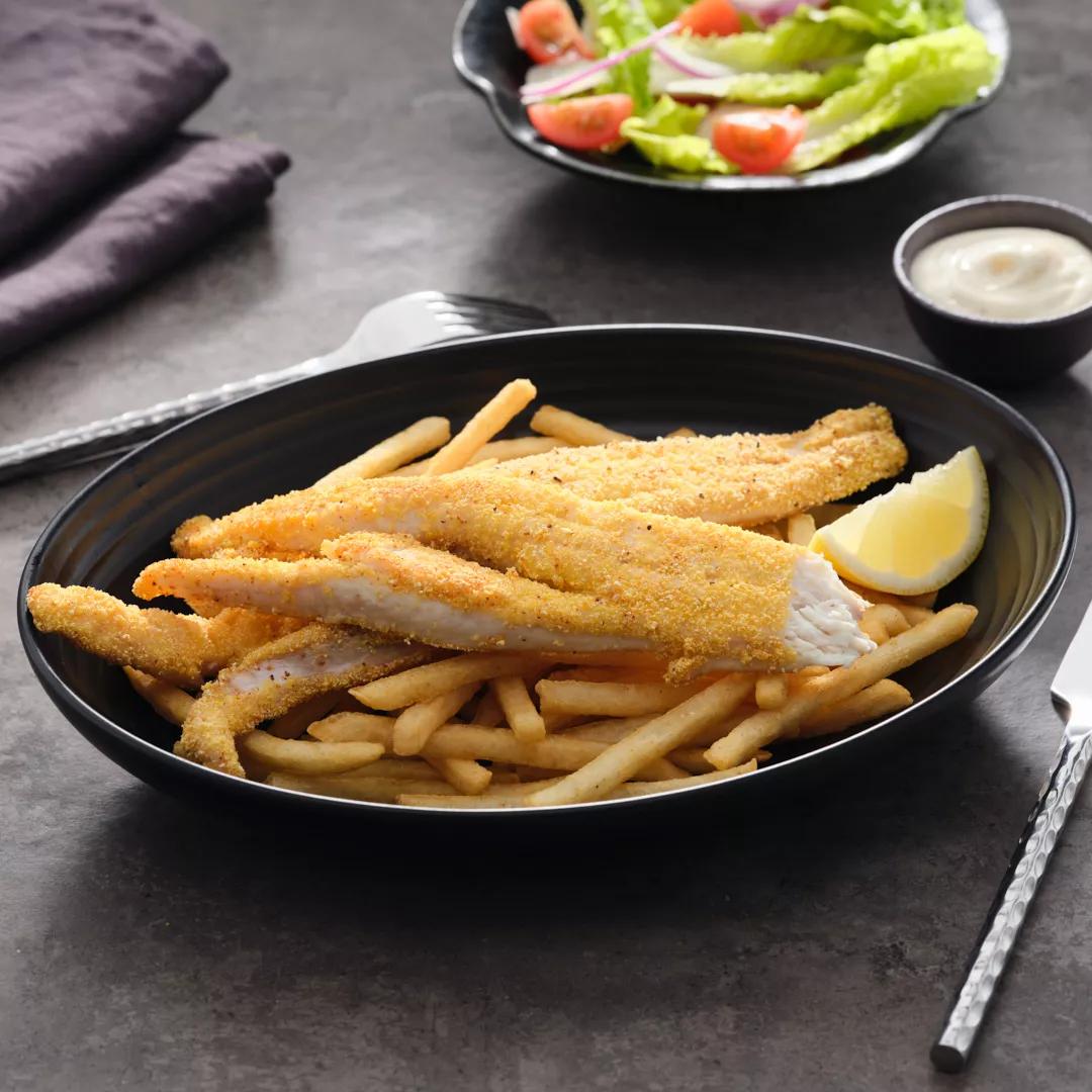 Polenta Crusted Flathead Recipe