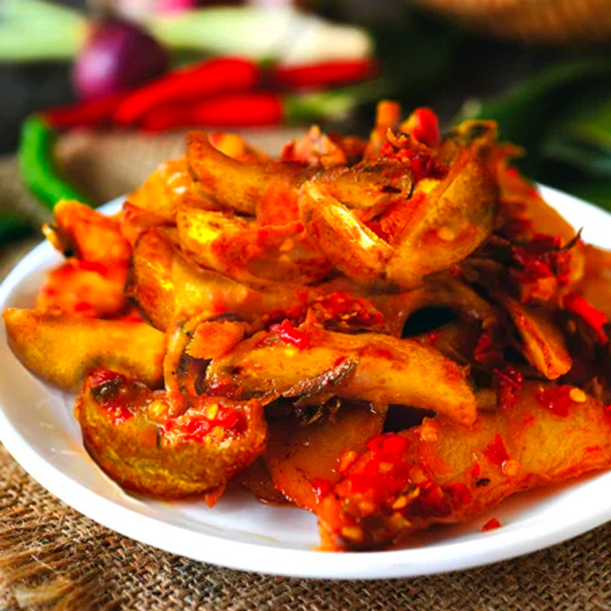 Fried Spicy Wedges With Spiced Anchovies | Simplot Foods - Southeast Asia