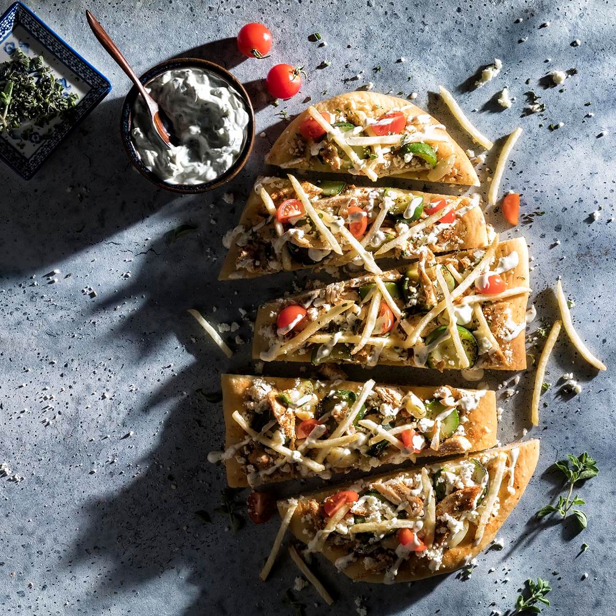 Chicken Souvlaki Pizza | Simplot Foods