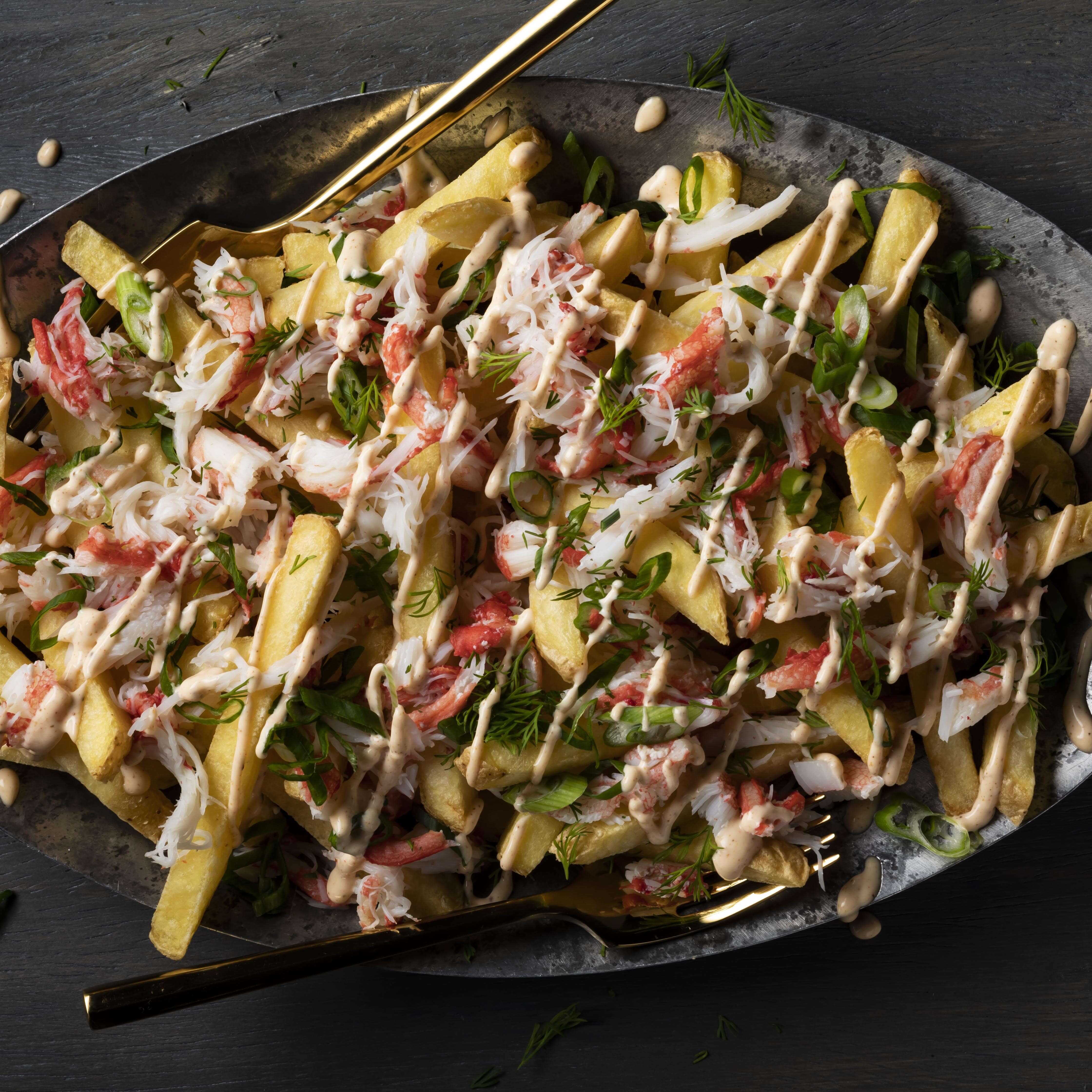 Loaded Fries with Crab and Smoked Paprika Aioli | Simplot Foods