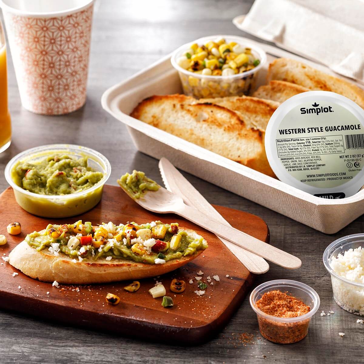 Street Corn Avocado Toast Grab and Go Kit | Simplot Foods