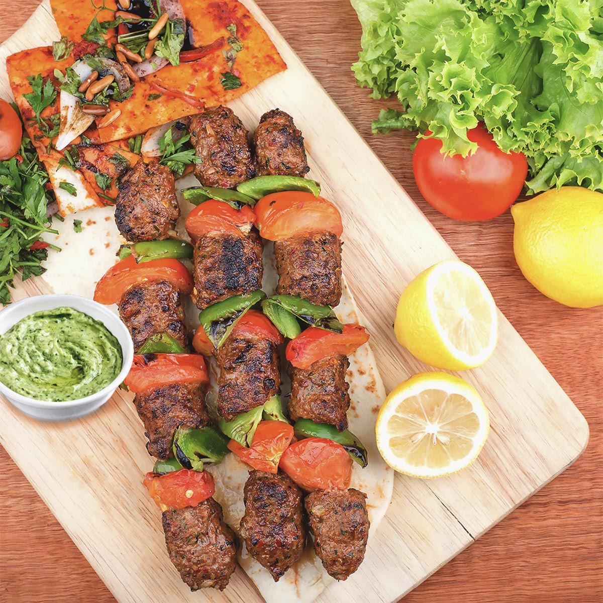 Oven-Barbecued Kebab with Mint Avocado Sauce | Simplot Foods ...