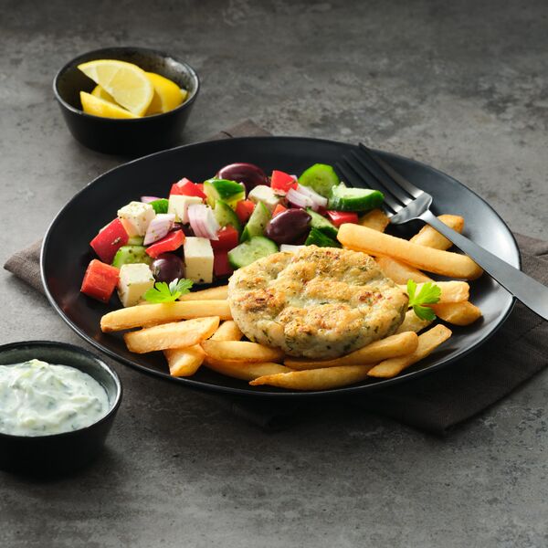 Barra Burgers, Chips and Salad Recipe | Simplot Food - Australia