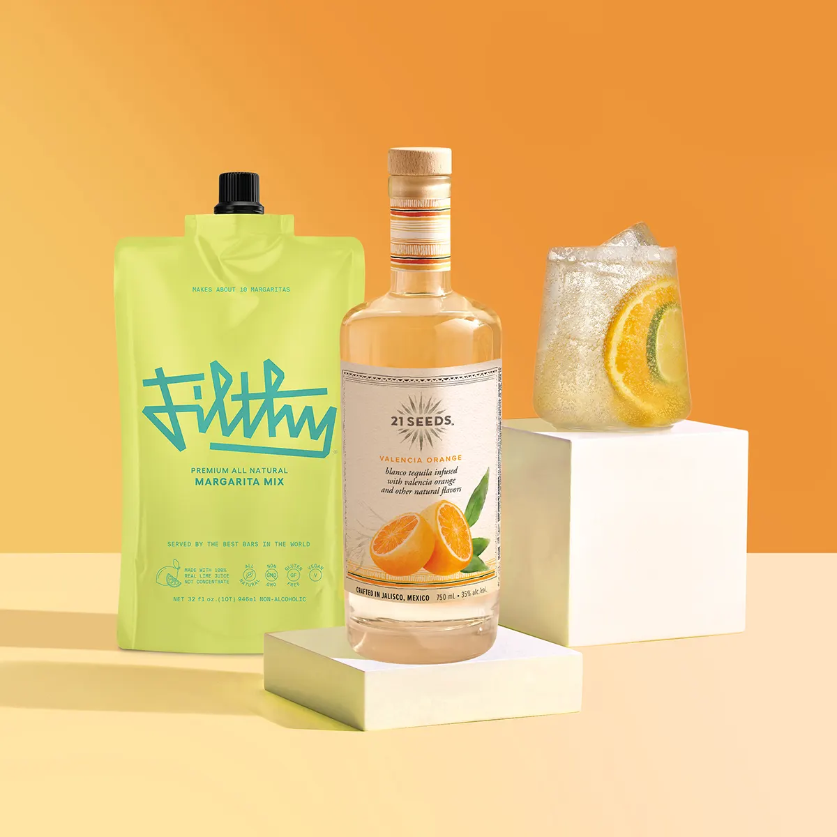 21Seeds Filthy Valencia Orange Margarita - 21 Seeds Tequila