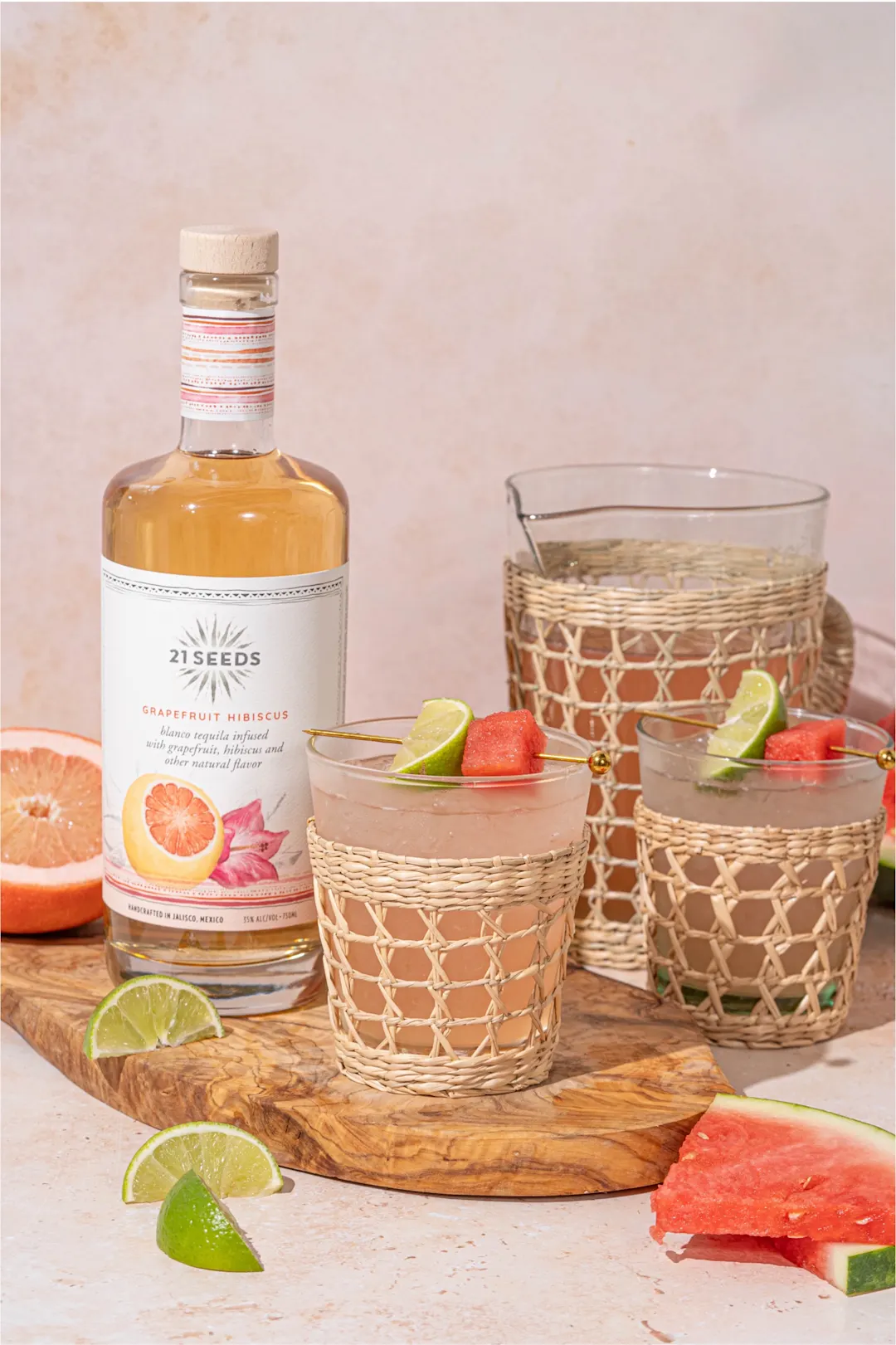 Watermelon Hibiscus Paloma - Batched - 21 Seeds Tequila