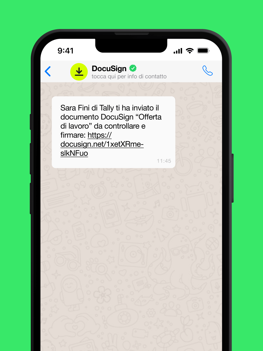 Invio multicanale tramite WhatsApp e SMS | DocuSign