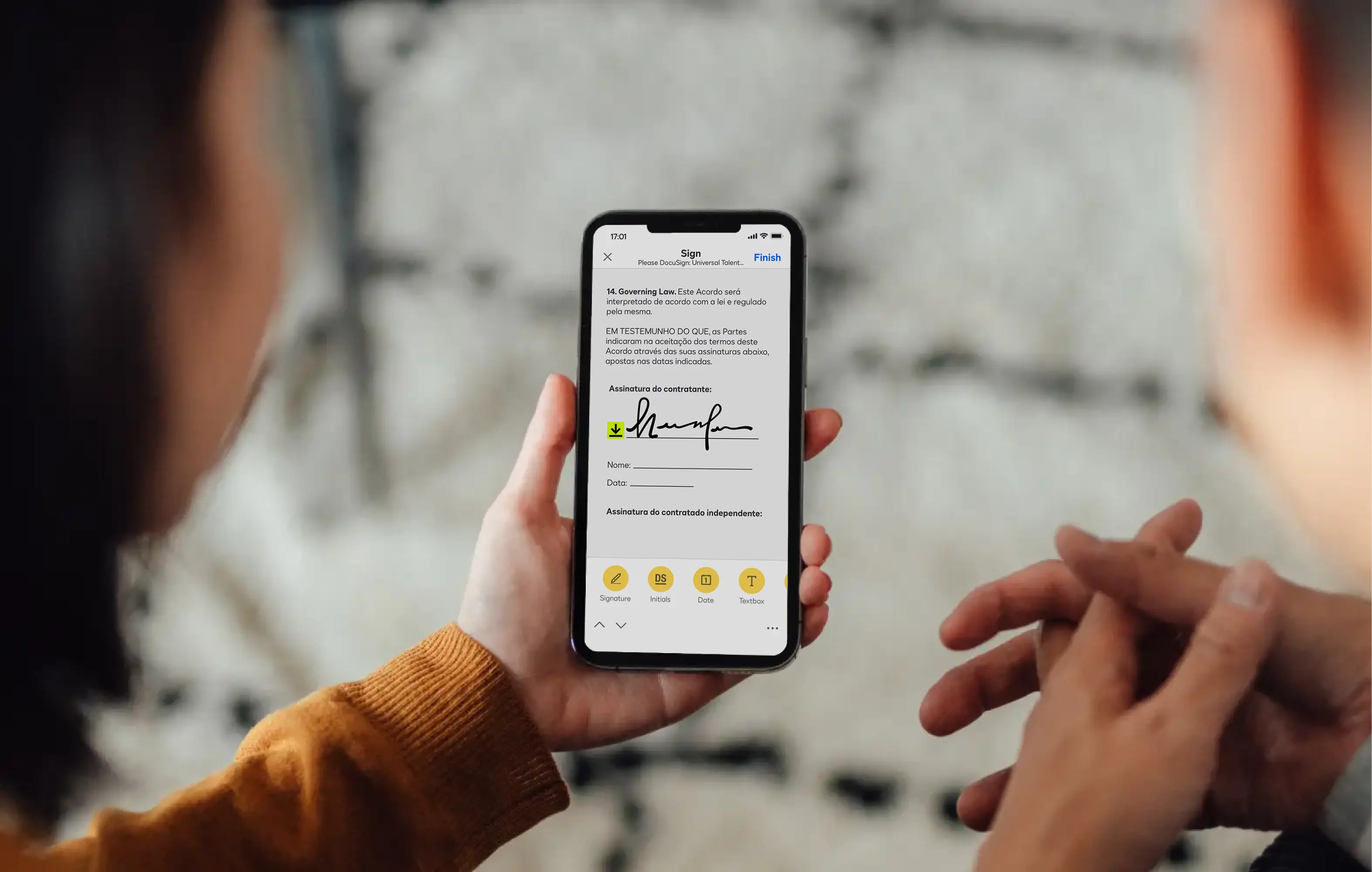 Assinar documentos on-line gratuitamente usando o DocuSign | DocuSign