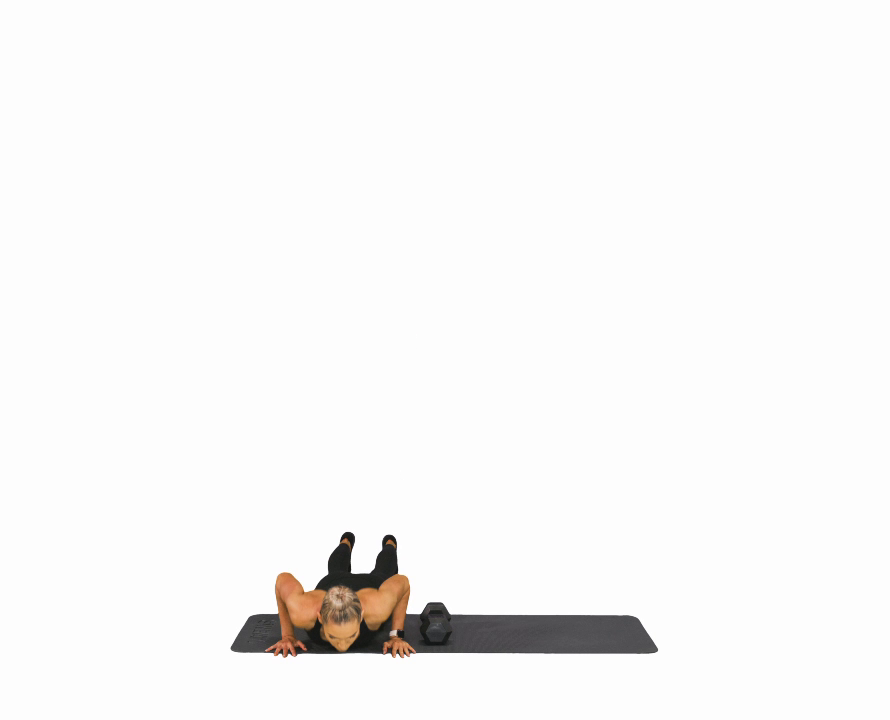 Lateral Over Dumbbell Burpee - Sweat
