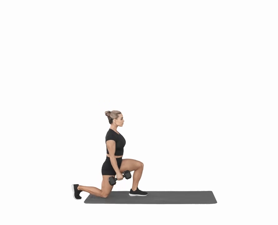 Dumbbell Walking Lunge Exercise Instructions & Video - Sweat