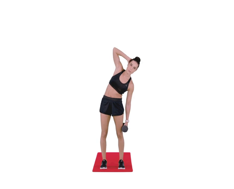 Standing Oblique Crunch Exercise Tutorial - Sweat