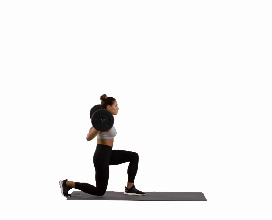 Barbell Walking Lunge Exercise Instructions & Video - Sweat