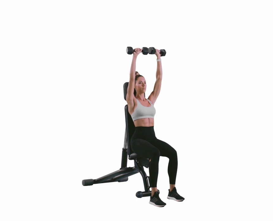 Dumbbell Shoulder Press Instructions & Video - Sweat