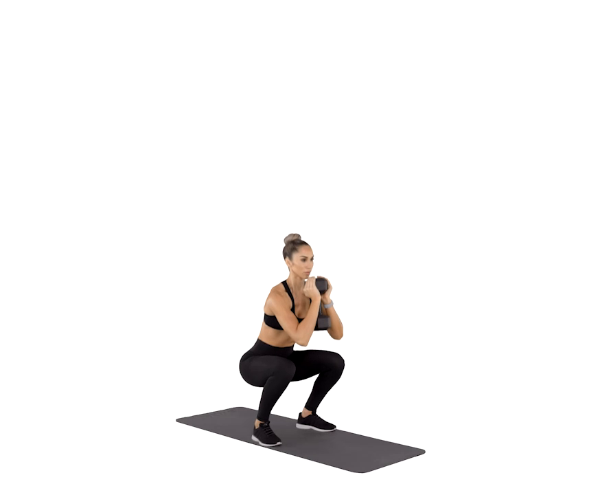 Dumbbell Goblet Squat Exercise Instructions & Video - Sweat