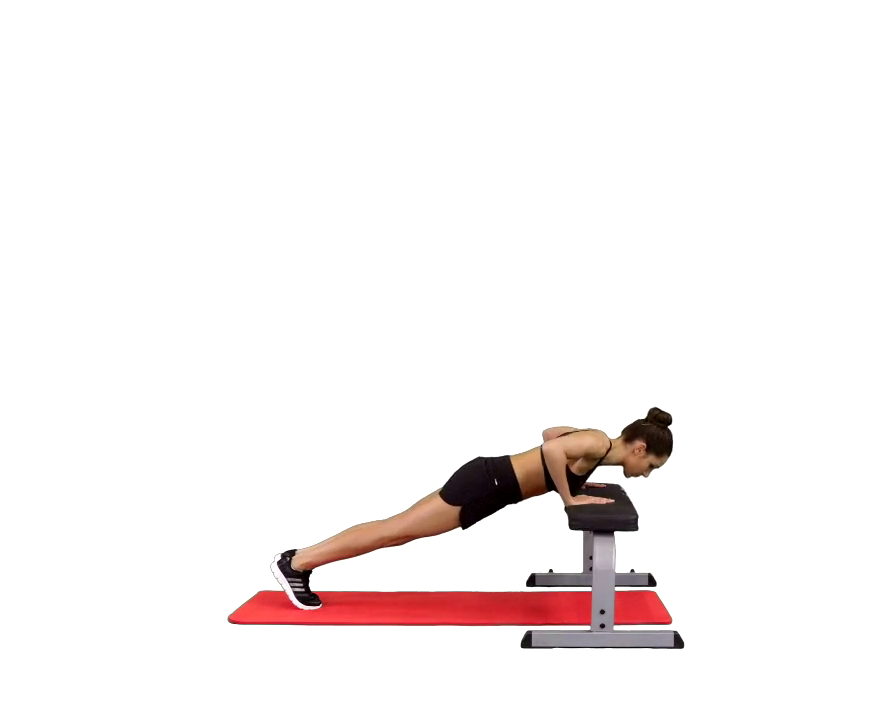 Half Burpee & Push-Up With Bench - Sweat